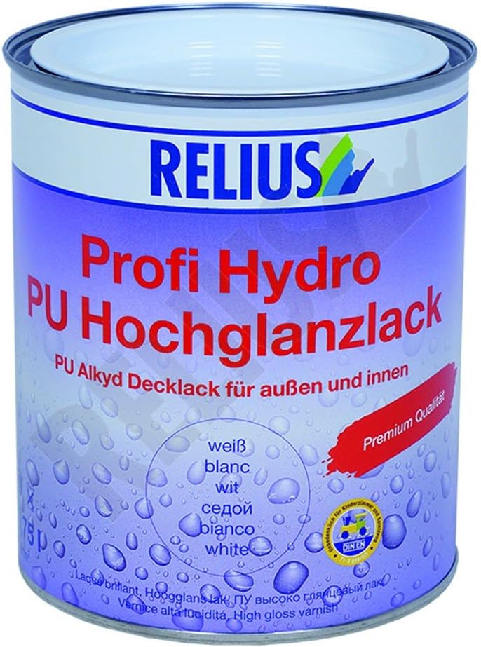 Relius Profi Hydro PU Hochglanzlack weiß 0.75 Liter : Amazon.de: Baumarkt