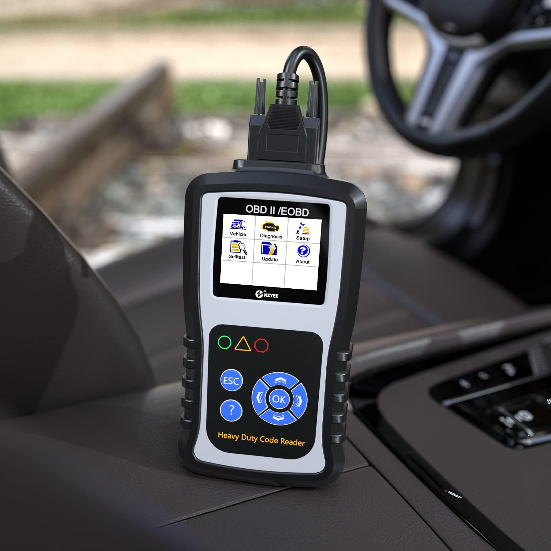 Buy KZYEE KC601 Heavy Duty Scan Tool, Diesel Truck Diagnostic Scanner ...