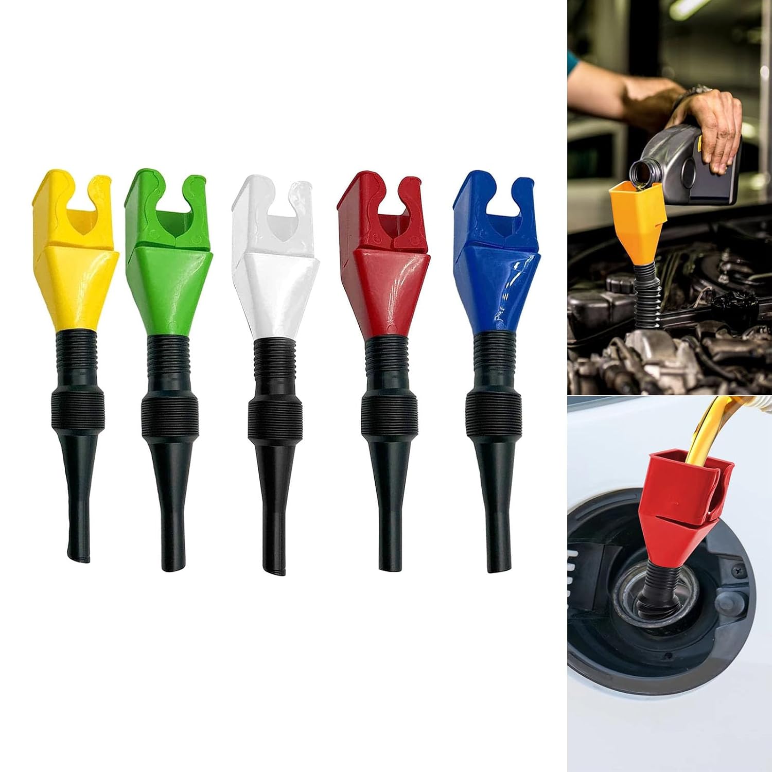 Amazon.com: TNHINA Retractable Auto Fuel Funnel,5pcs Multi-Purpose ...