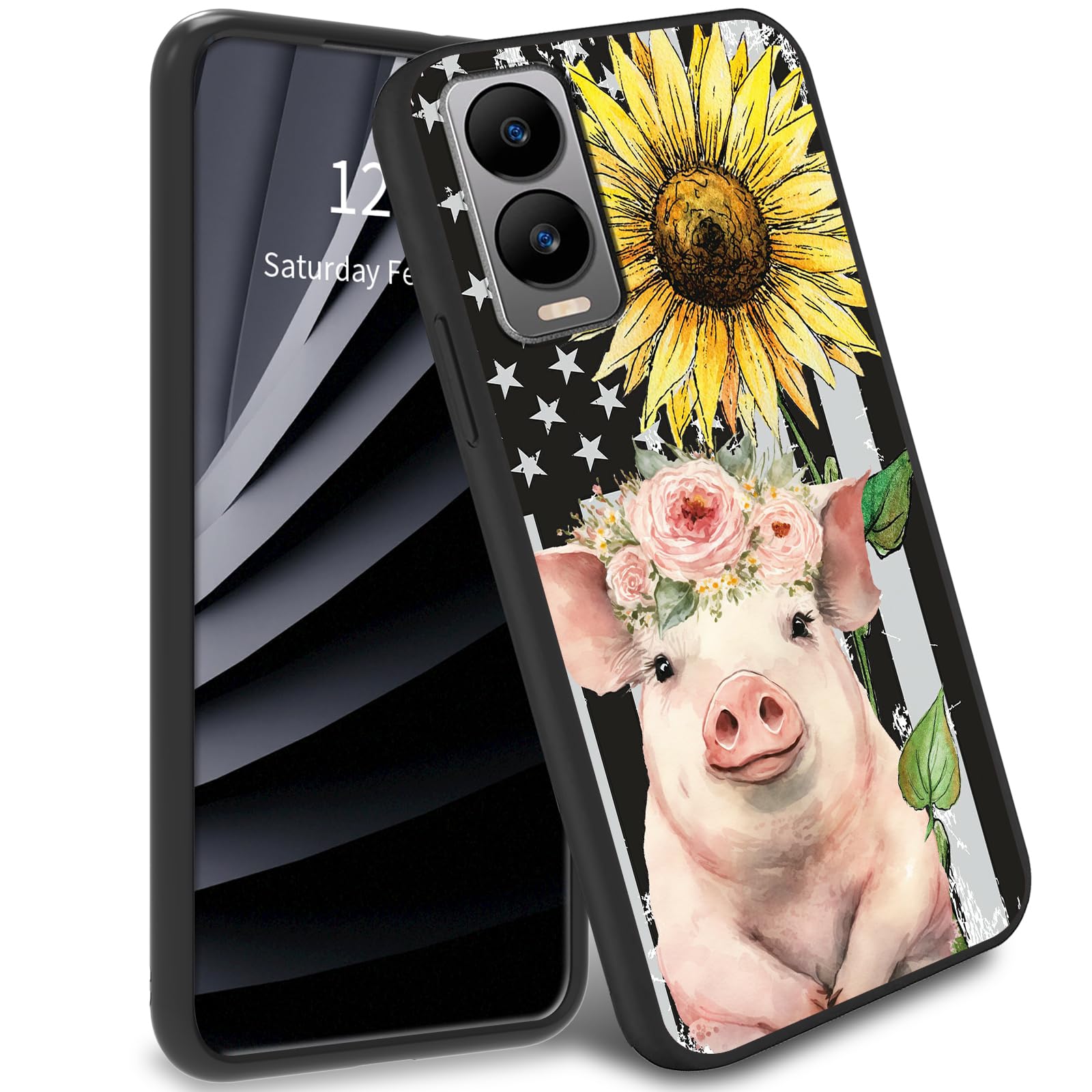 Snapklik.com : BWEGRHE Pig Flag Sunflower Slim Case For Cricket Debut S3