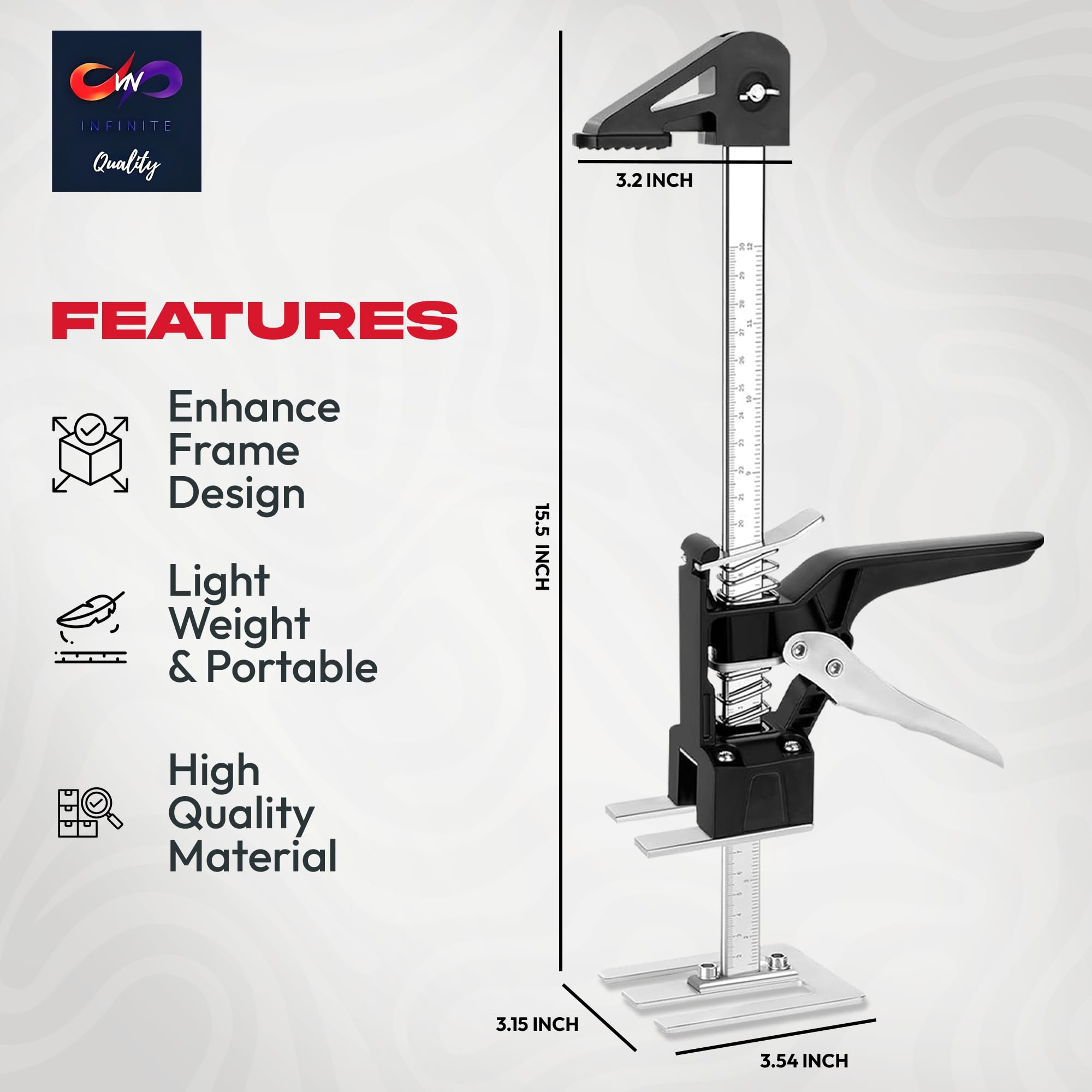 Drywall Lifter Tile Height AdjusterTop Height AdjusterManual Lift ...