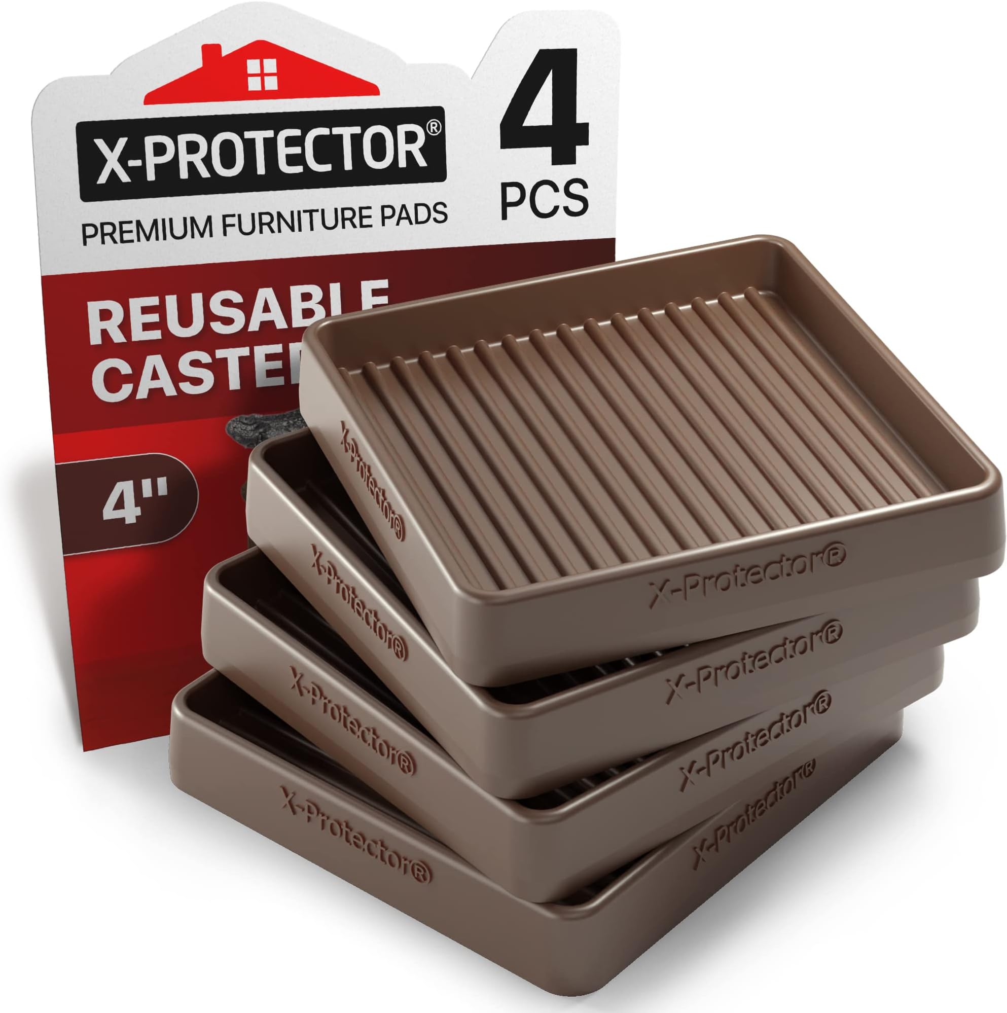 Liberty Safe - Protective Floor Pads 4 Inch Round 1/4' Thick Dark Brown ...