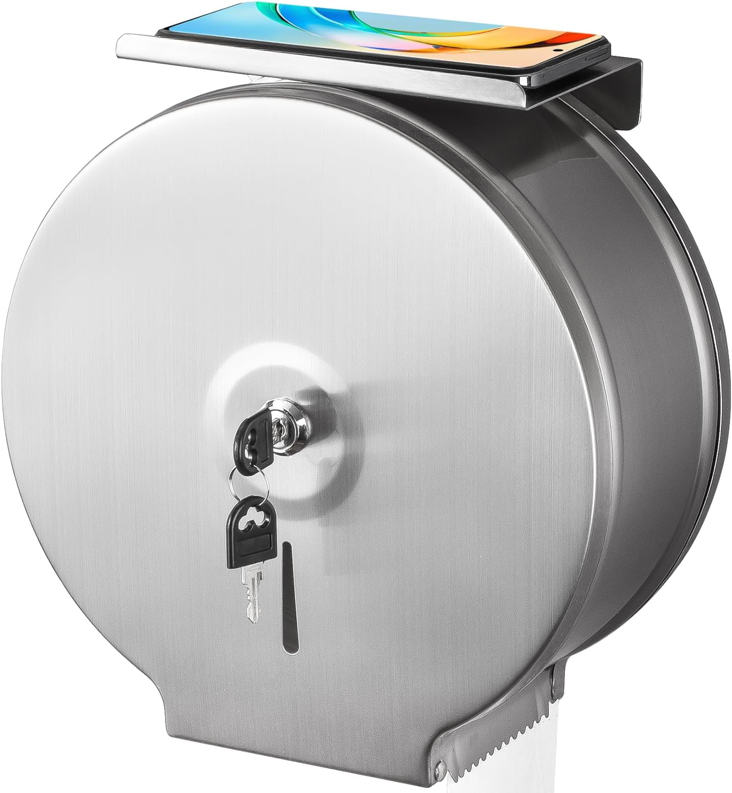 Amazon.com: Mifoci 2 Pcs Commercial Toilet Paper Dispenser with Shelf Wall Mount Jumbo Toilet ...