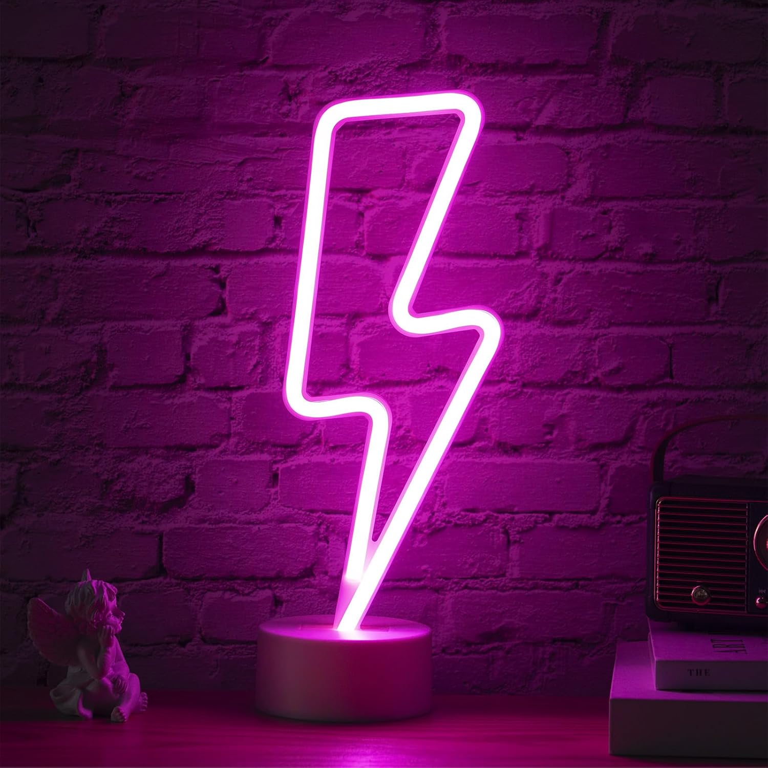 Amazon.com : XIYUNTE Lightning Bolt Neon Signs, USB or Battery Powered ...