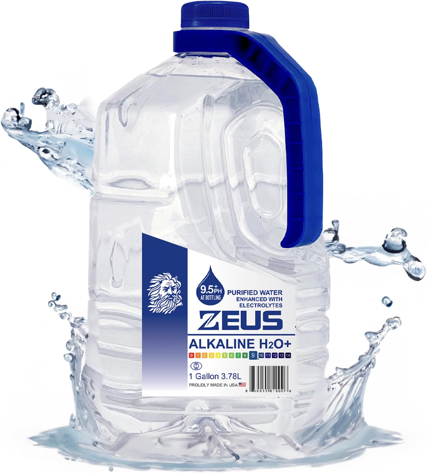 Amazon.com: Zeus Alkaline Water Gallon 4-Pack | 9.5 pH Ionized Water ...
