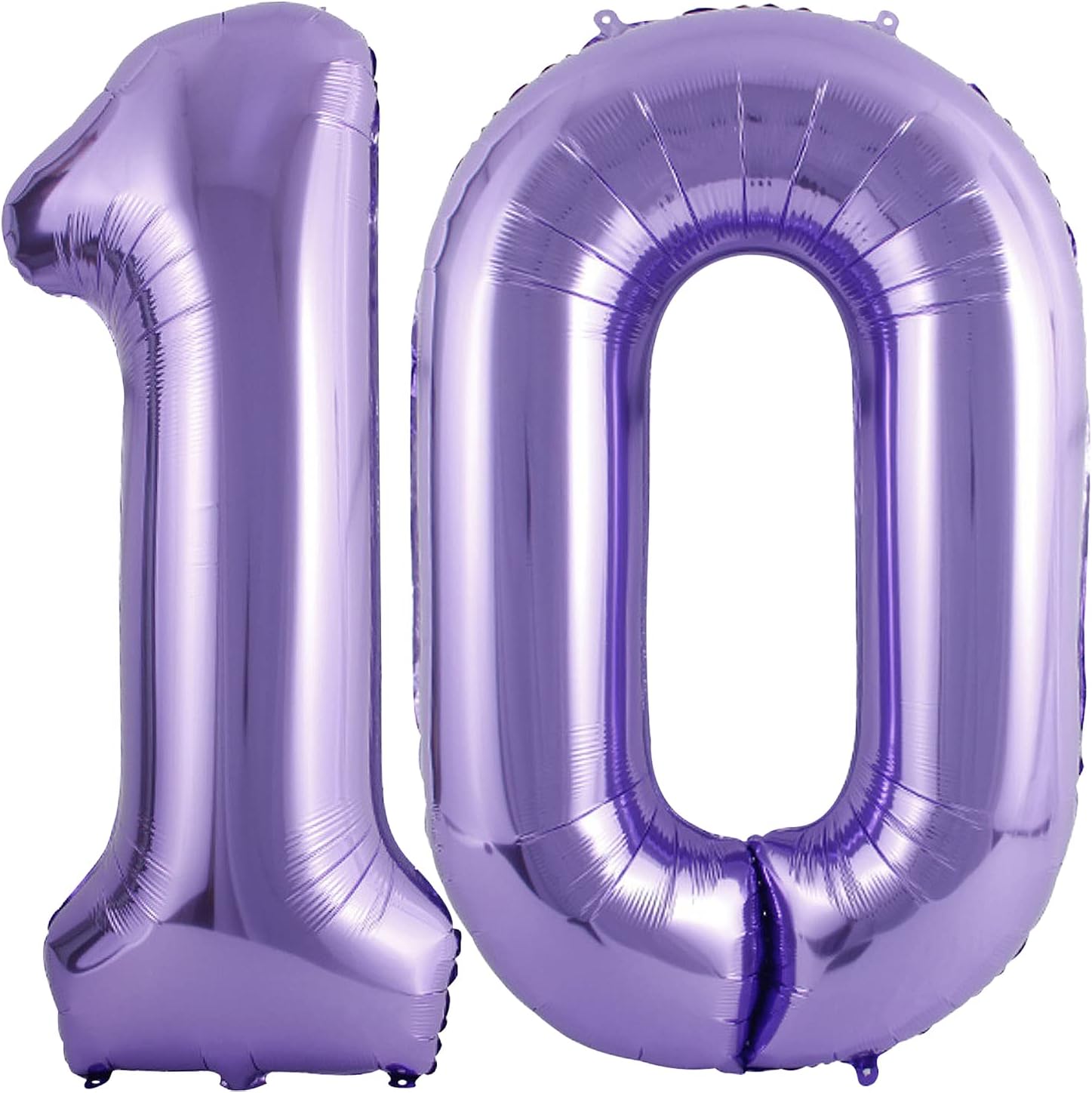 Buy 40 Inch Number Balloons 10, Purple Helium Foil Number 10 Balloons ...