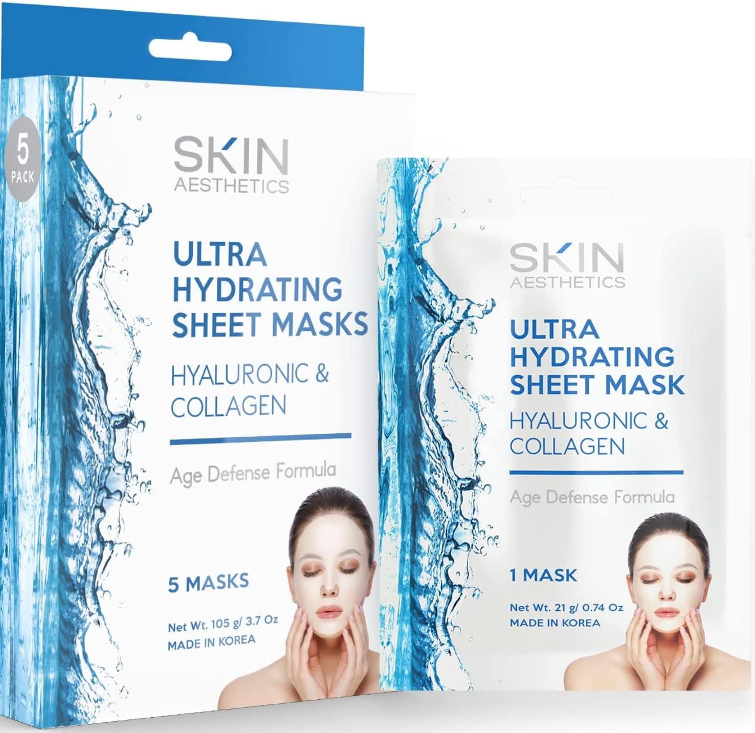 Amazon.com : Clear Beauty Cucumber and Aloe Sheet Face Mask - Soothes ...