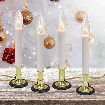 Amazon.com: CHYParty Electric Window Candles, Christmas Windows Candles Plug in with On/Off ...