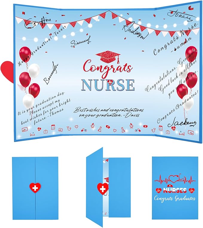 Amazon.com: Holkcog Blue Nurse Graduation Decorations, Nurse Party ...