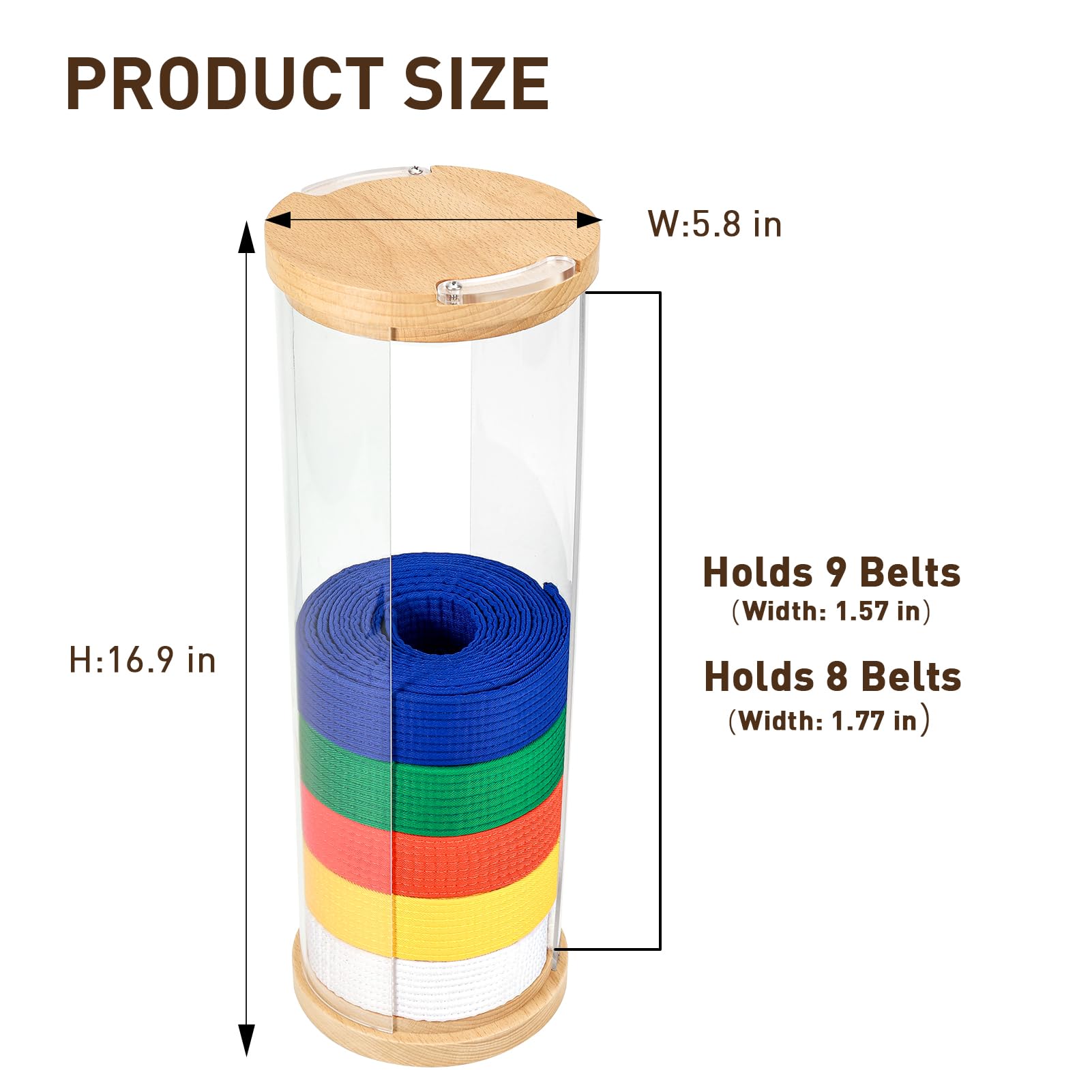 Snapklik.com : Tilhumt 9 Belts Karate Belt Display Rack, Freestanding ...