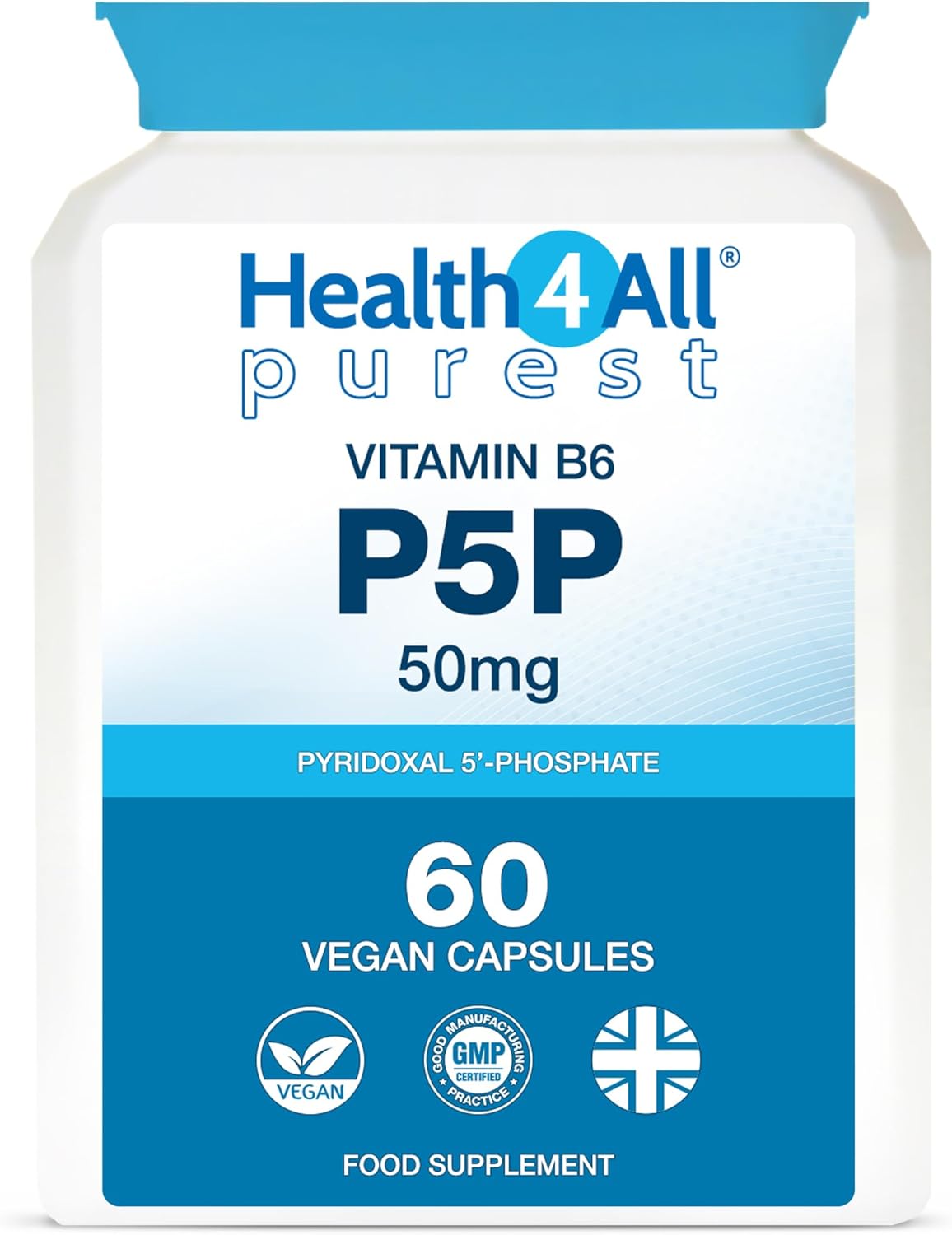 Health4All P5P 50mg 60 Capsules 2 Month Supply, Biologically Active ...