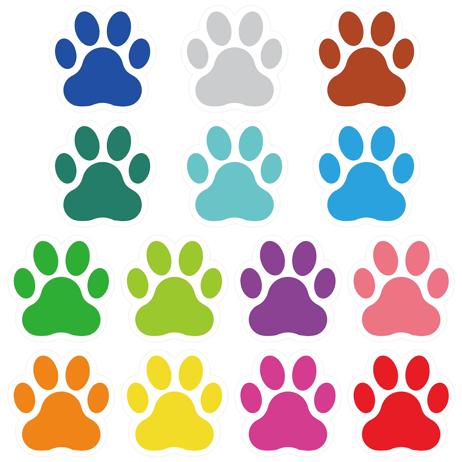 Snapklik.com : 58 Pcs 5 Inch Classroom Floor Dog Paw Dots Floor ...