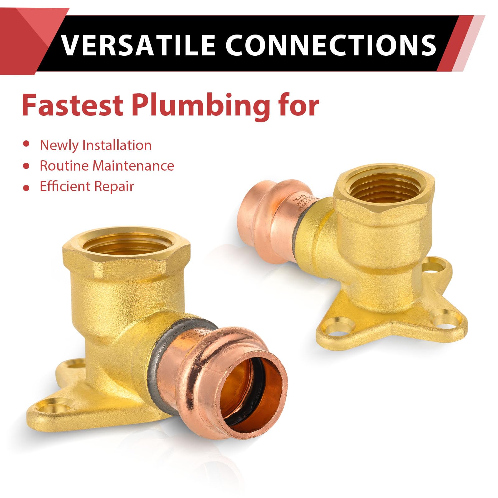 Snapklik.com : (Pack Of 5) 1/2" Copper Press Fit X 1/2" Female NPT Drop ...