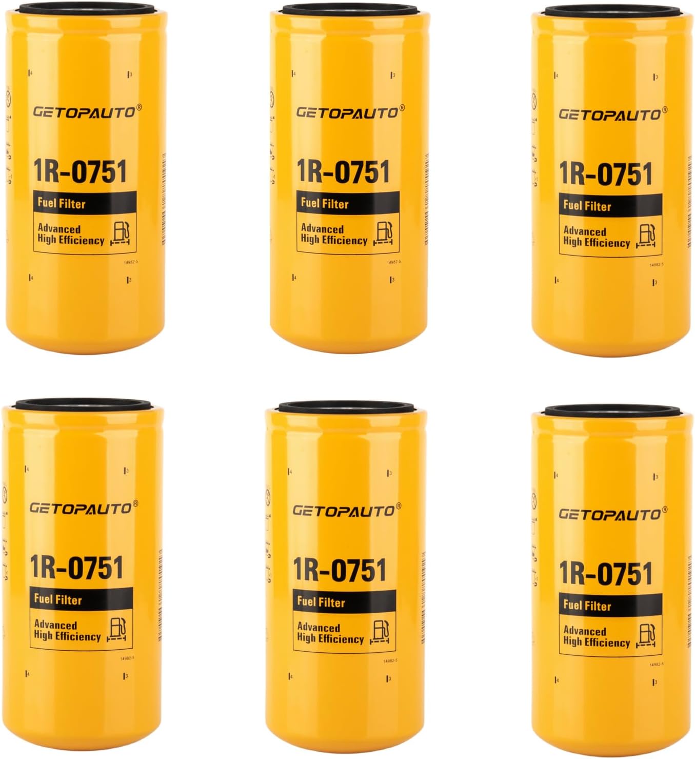 Amazon.co.jp: GETOPAUTO 1R-0751 燃料フィルター Caterpillar 3116 3126 3306 C7 ...