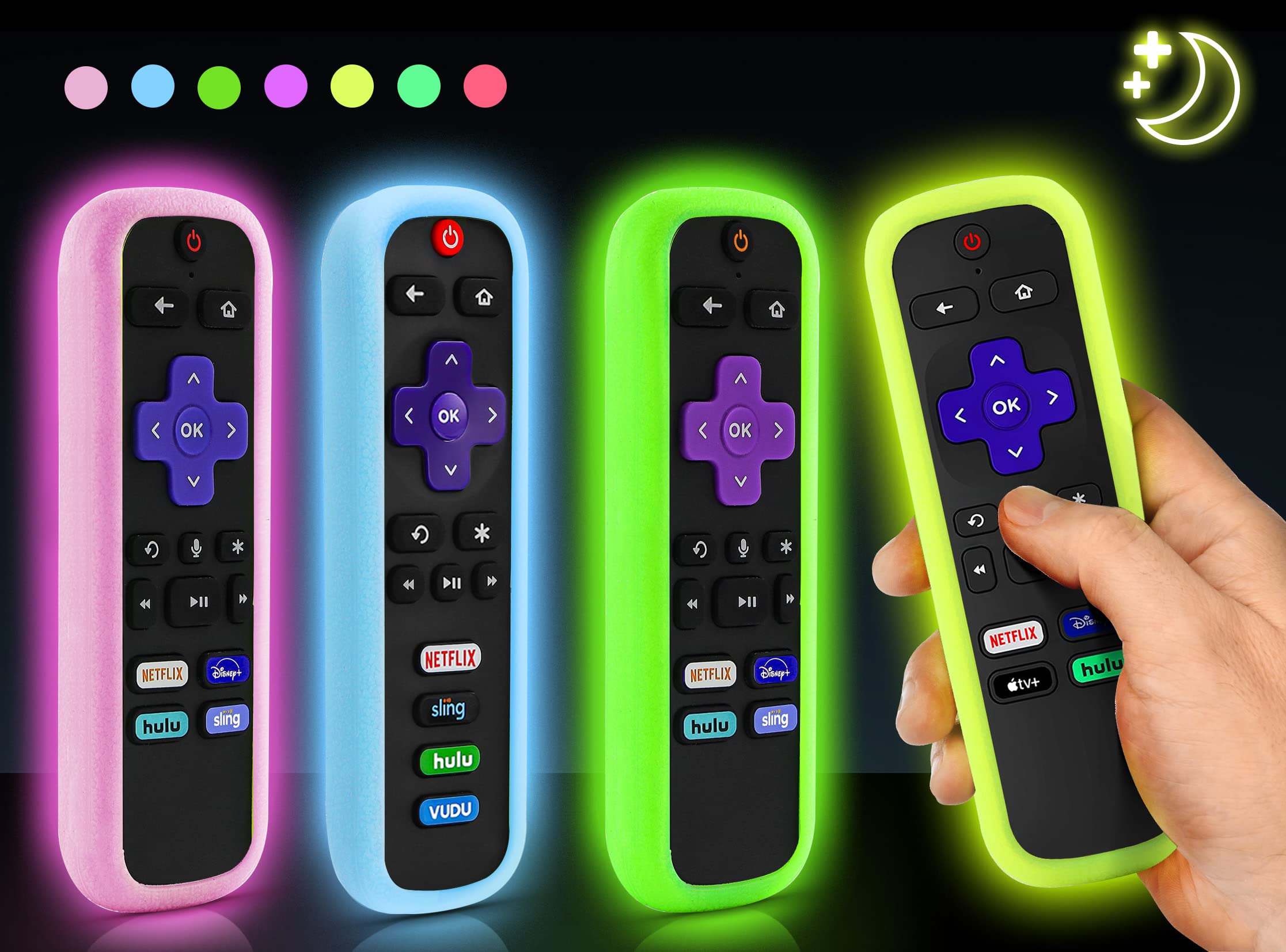 Amazon.com: （4 Pack） ONEBOM Cover for Roku Remote, Cover for Hisense ...