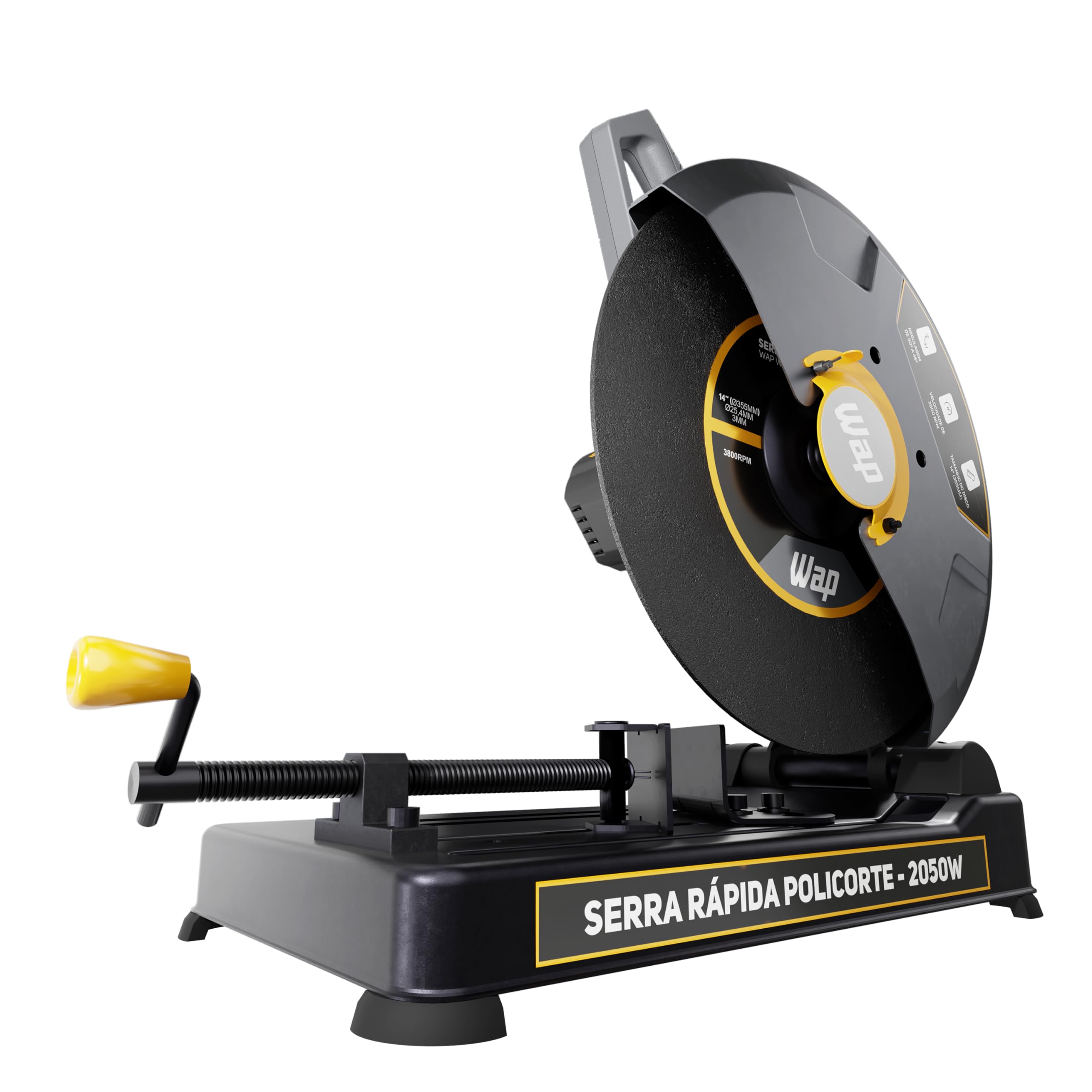 WAP Serra Policorte de Bancada 14" WF SP01, Profissional, com Morsa de ...