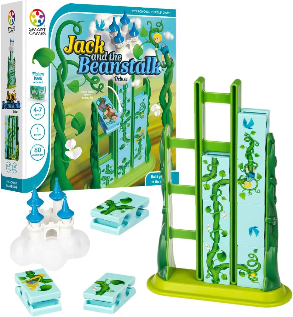 Smart Games - Jack & The Beanstalk, Preschool Puzzle Game with 60 ...