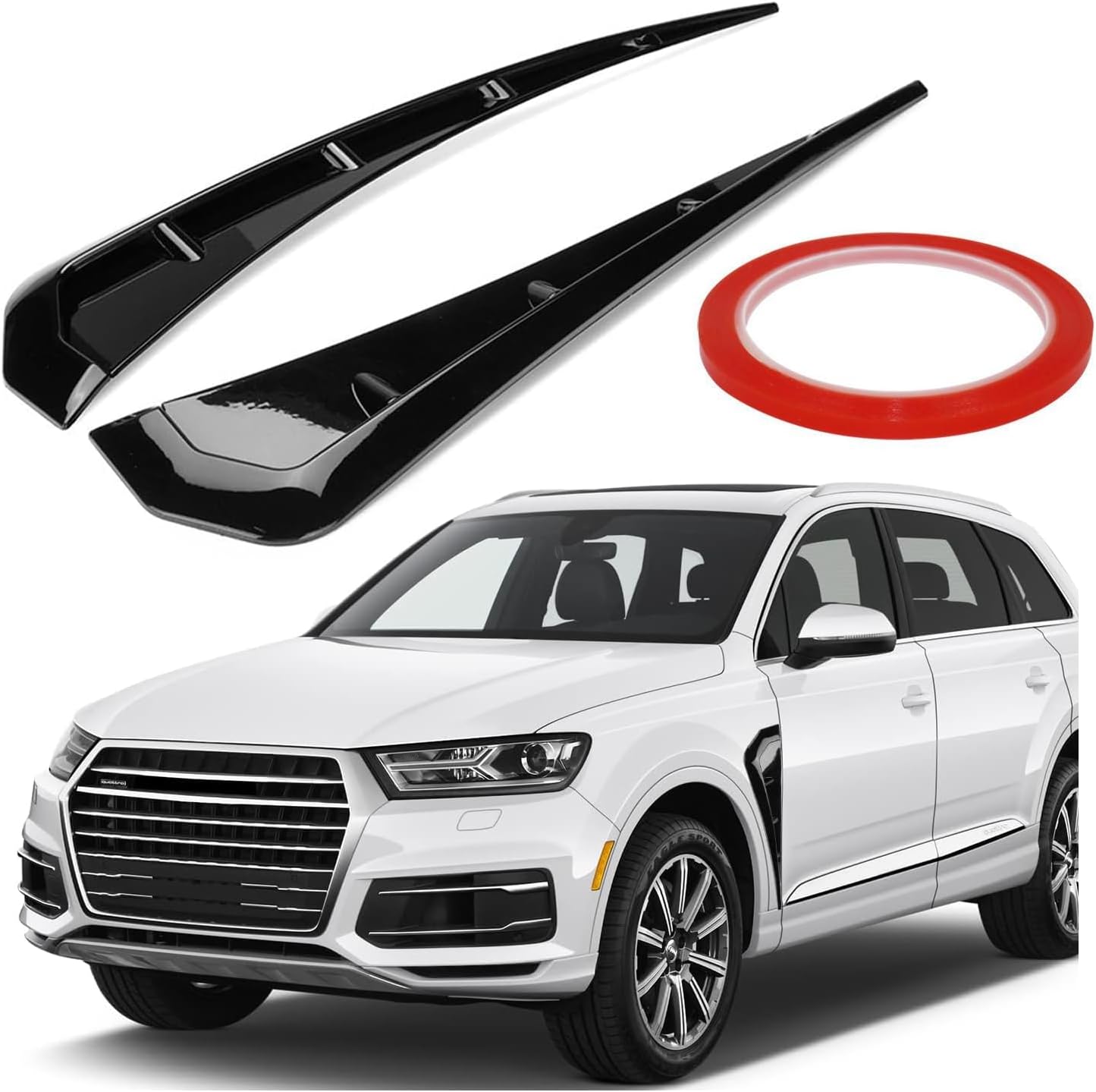 Amazon.com: Miytsya 2 PCS Car Fender Side Vents, ABS Carbon Fiber ...
