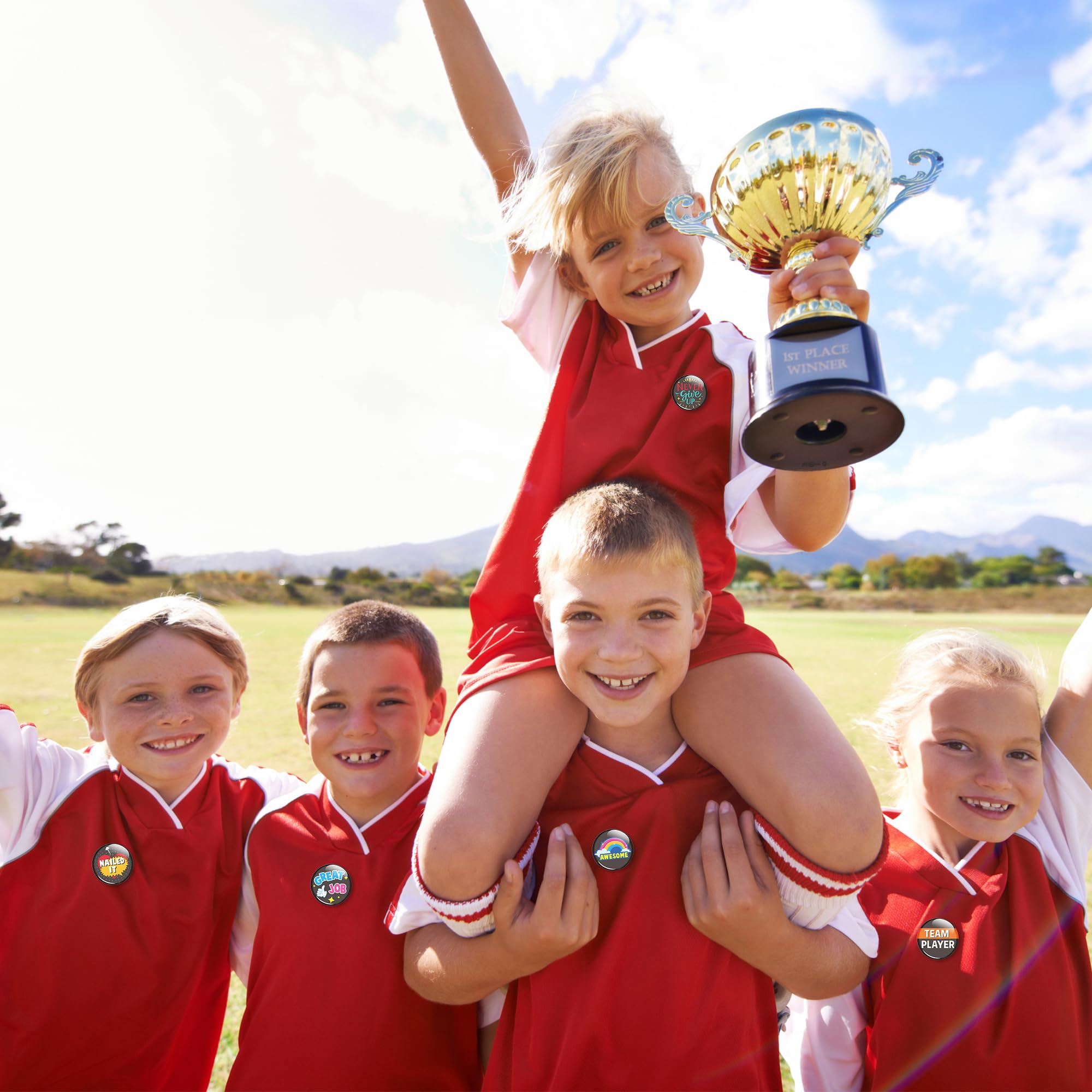 Snapklik.com : 40Pcs Reward Button Pins - Inspirational Recognition ...