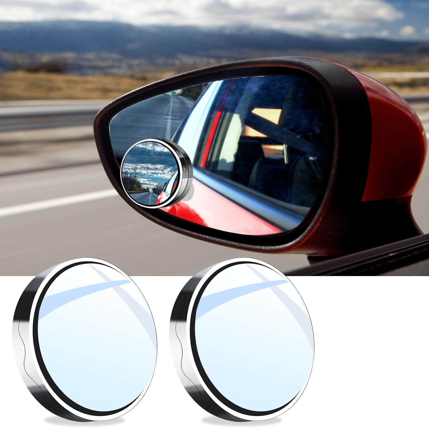 Amazon.com: 2024 New Upgrade Blind Spot Mirrors, Round 360°Convex Car ...