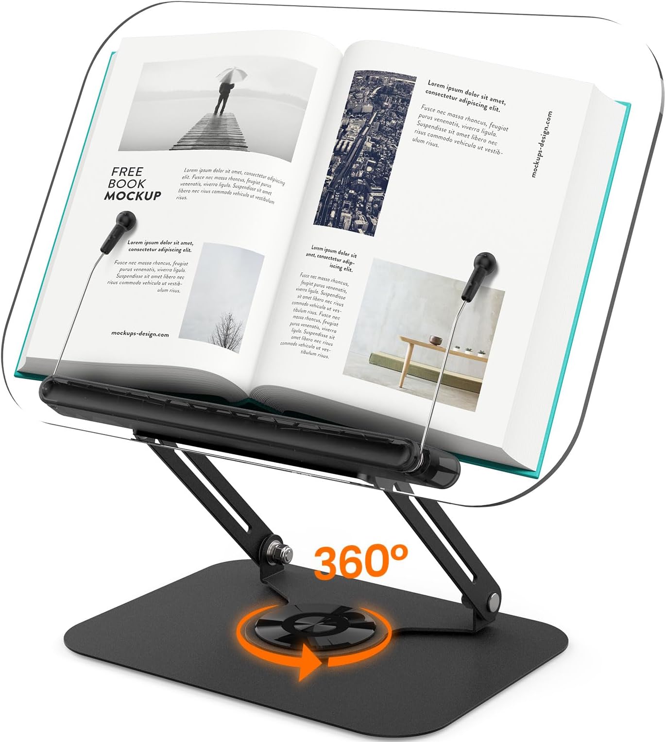 Amazon.com: Acrylic Book Stand for Reading, Adjustable Book Holder with ...