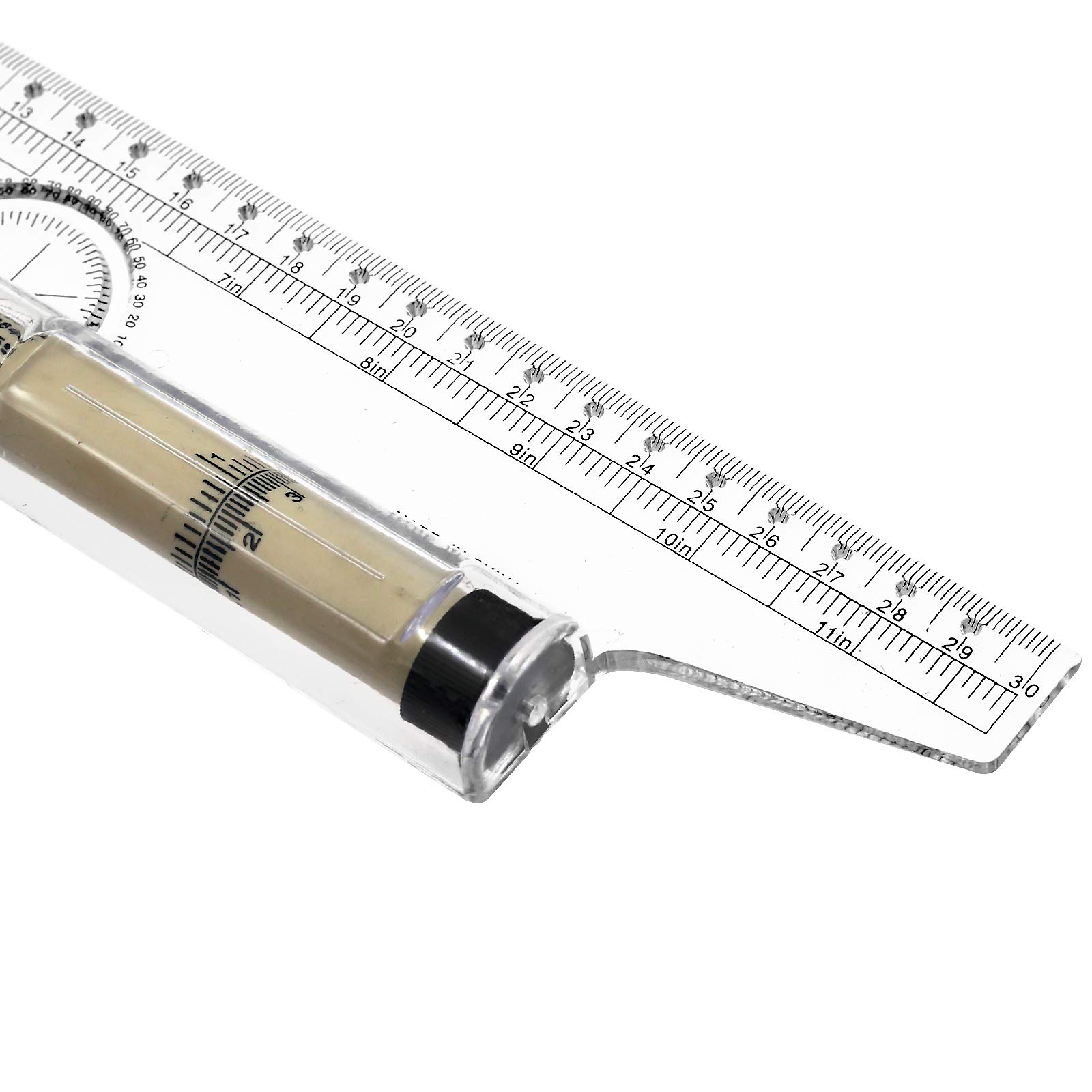 BokWin 12 Inch Measuring Rolling Ruler, Drawing Roller Ruler, Parallel ...