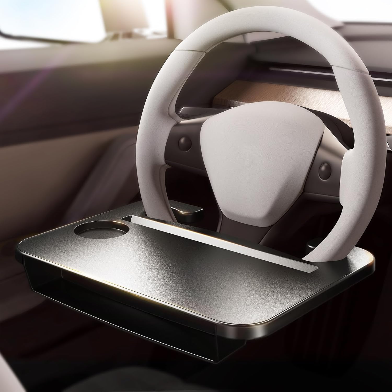 Amazon.com: YUNMAO 3 in 1 Car Steering Wheel Table Tray Steering Wheel ...