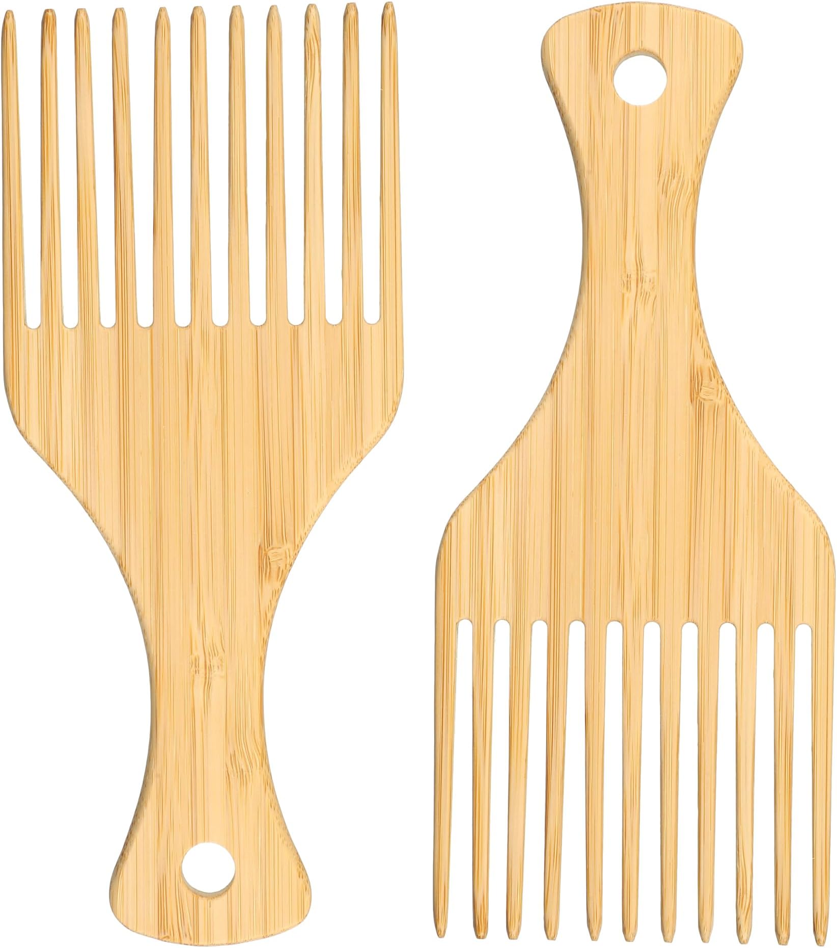 Amazon.com : VOCOSTE 2pcs Hair Pick, Wooden Hair Pick, Wooden Pick for ...