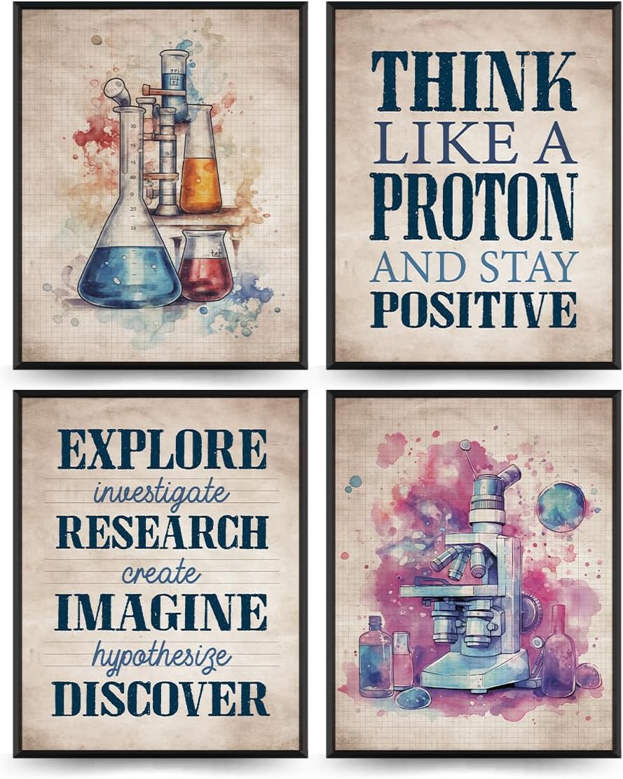 Amazon.com: ETVISO Science Classroom Decor, Chemical Science Art Print ...