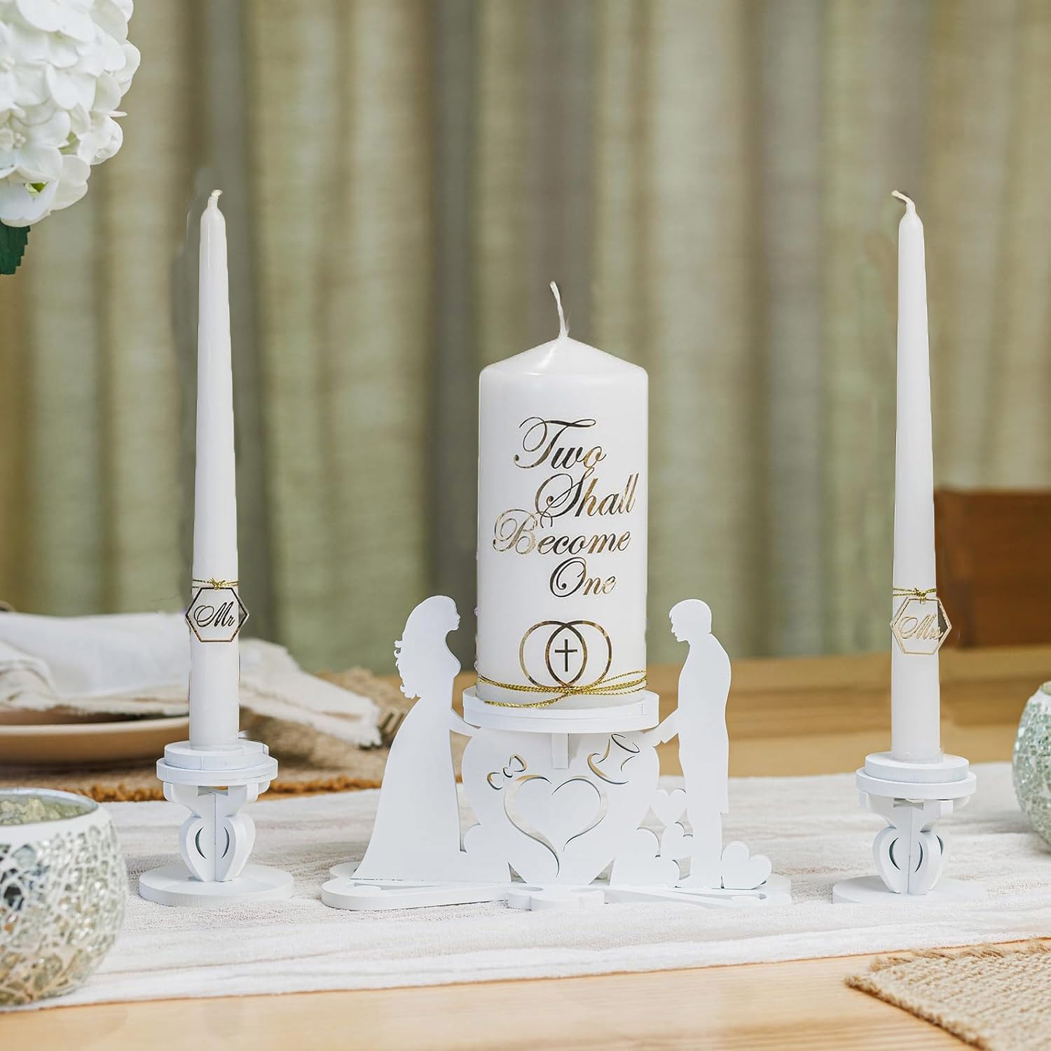 Unity Candle Set Ceremony Wedding Unity Candle Set And Remembrance
