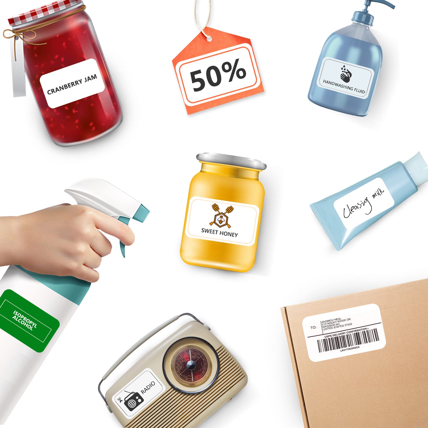 Snapklik.com : 2"4" Shipping Labels 500 Labels Sticker Paper For Laser ...