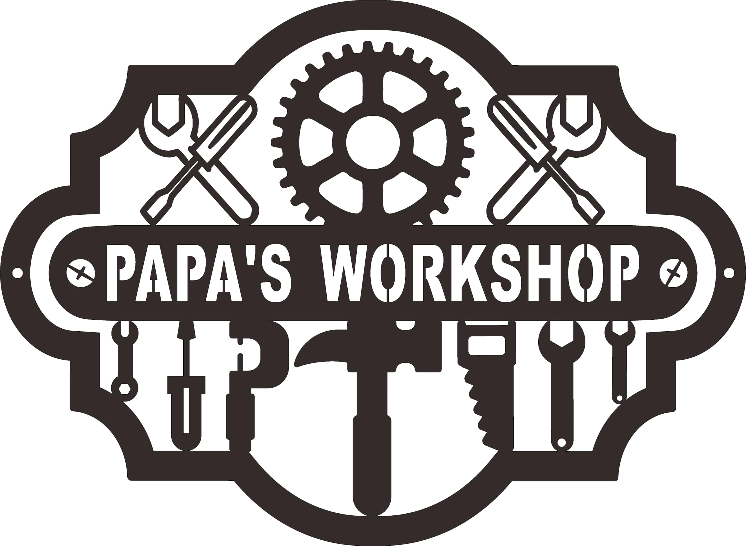 Amazon.com: Metal Garage Signs Papas Garage Sign Dad Garage Sign Papa ...