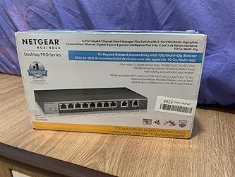 Amazon.com: NETGEAR 10-Port Gigabit/10G Ethernet Plus Switch (GS110EMX ...