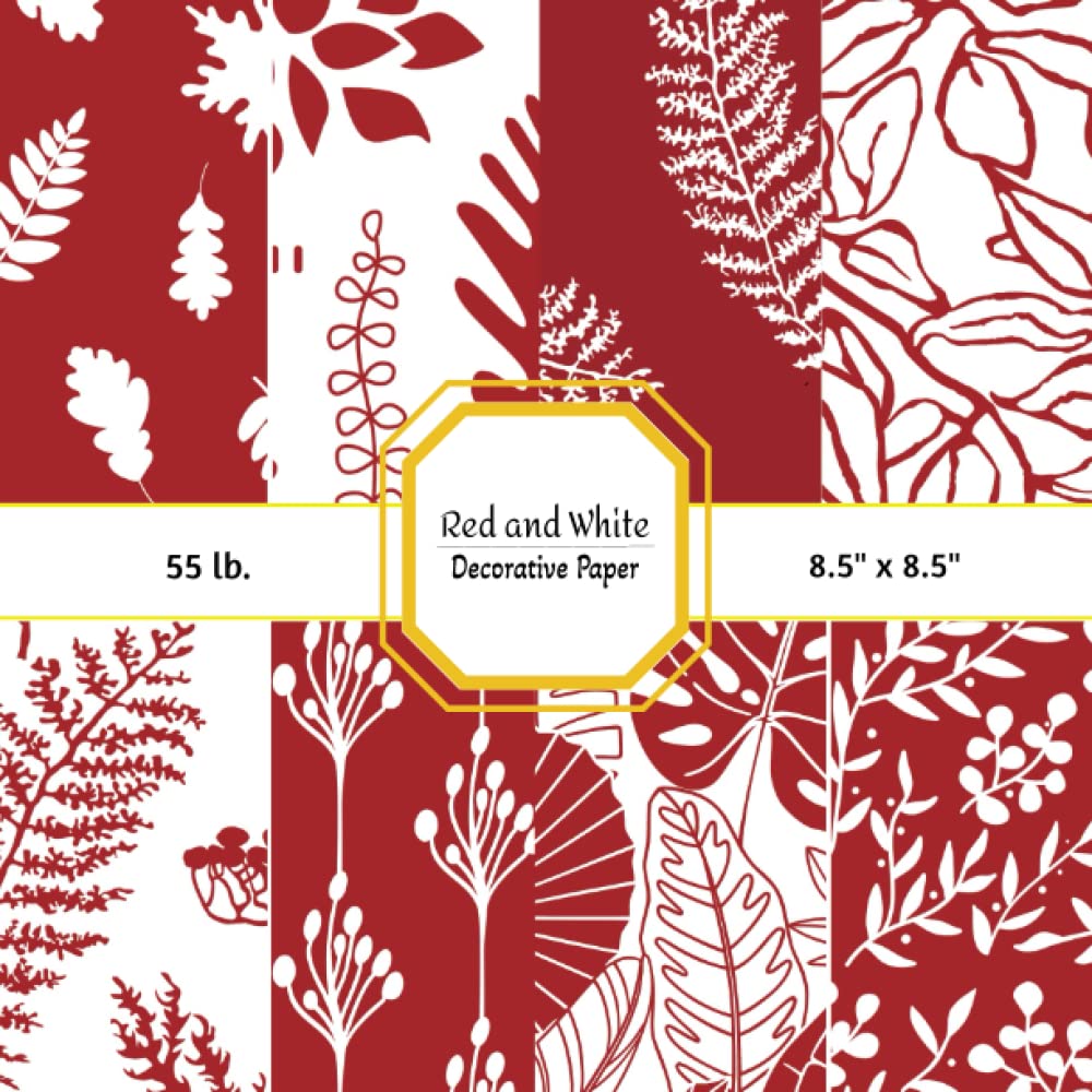 Red and White: Decorative Paper for Scrapbooking and other Paper Crafts ...