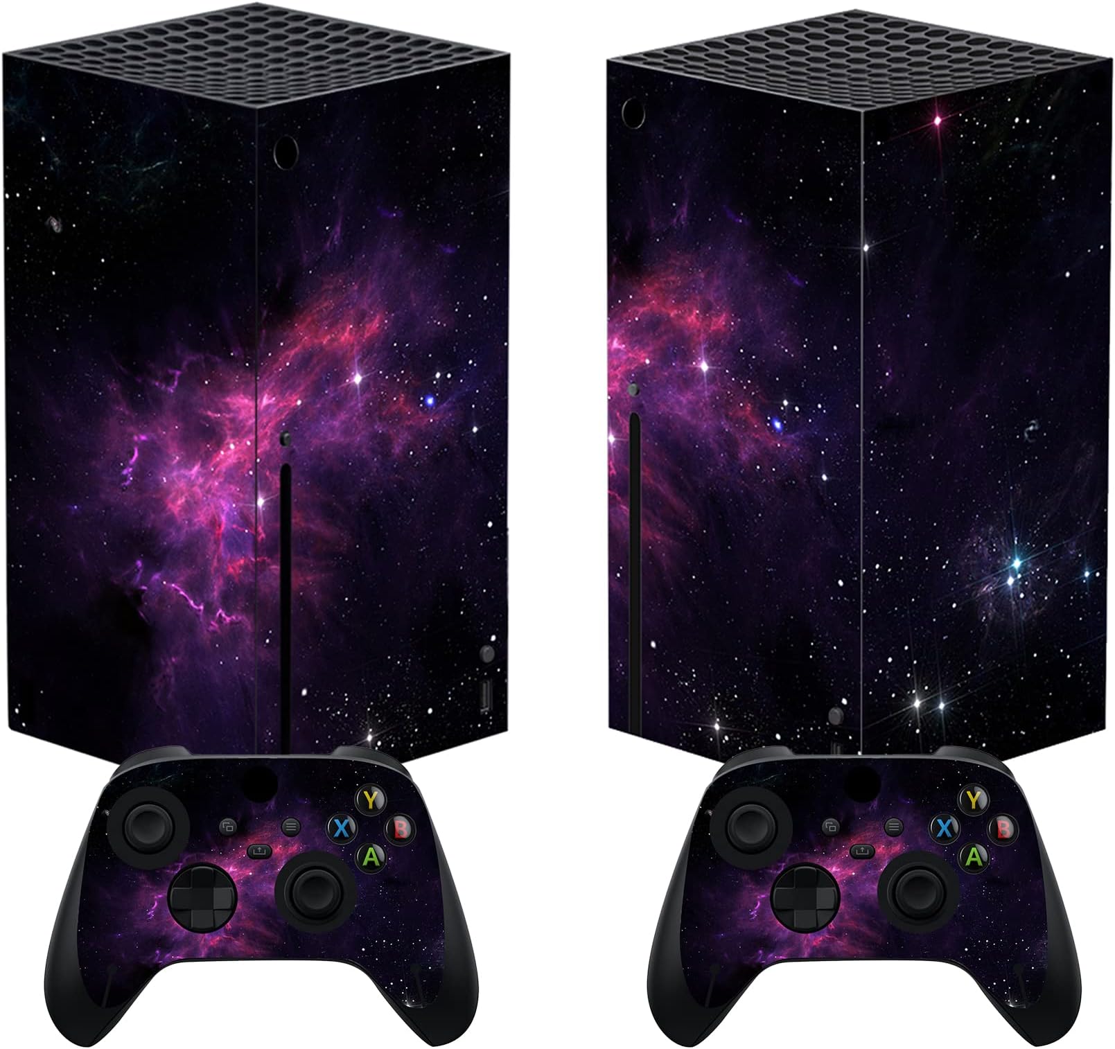 PlayVital Purple Nebula Custom Vinyl Skins for Xbox Series X, Wrap ...