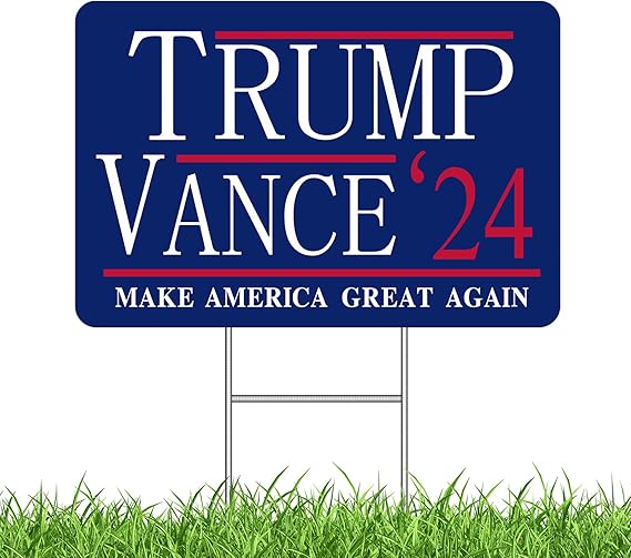 Amazon.com: Trump JD Vance Yard Signs 2024, Double Sided Display MAGA ...