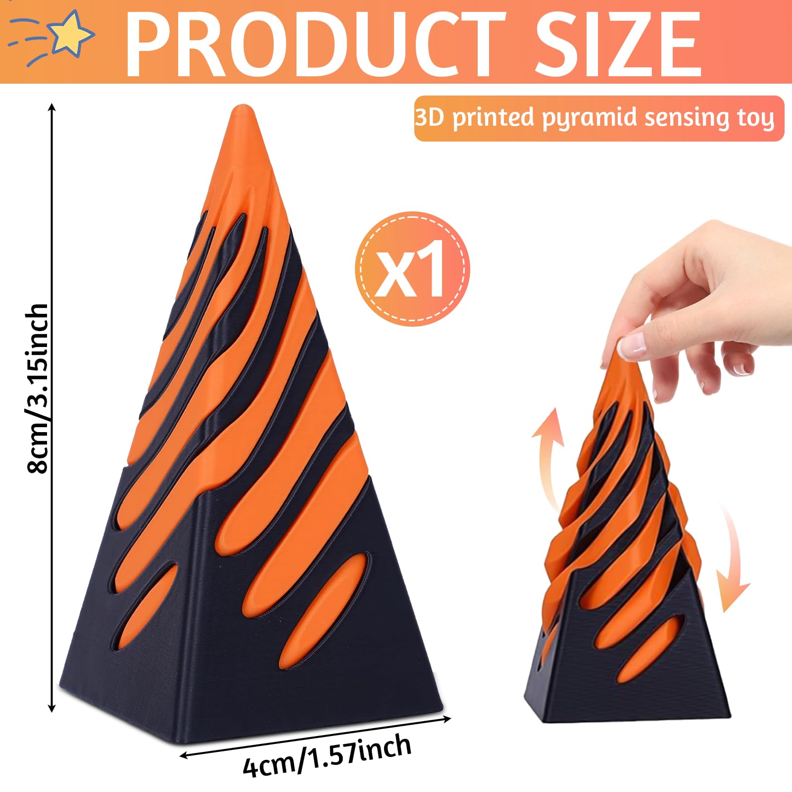 Snapklik.com : Impossible Pyramid Passthrough Sculpture, 3D Printed ...