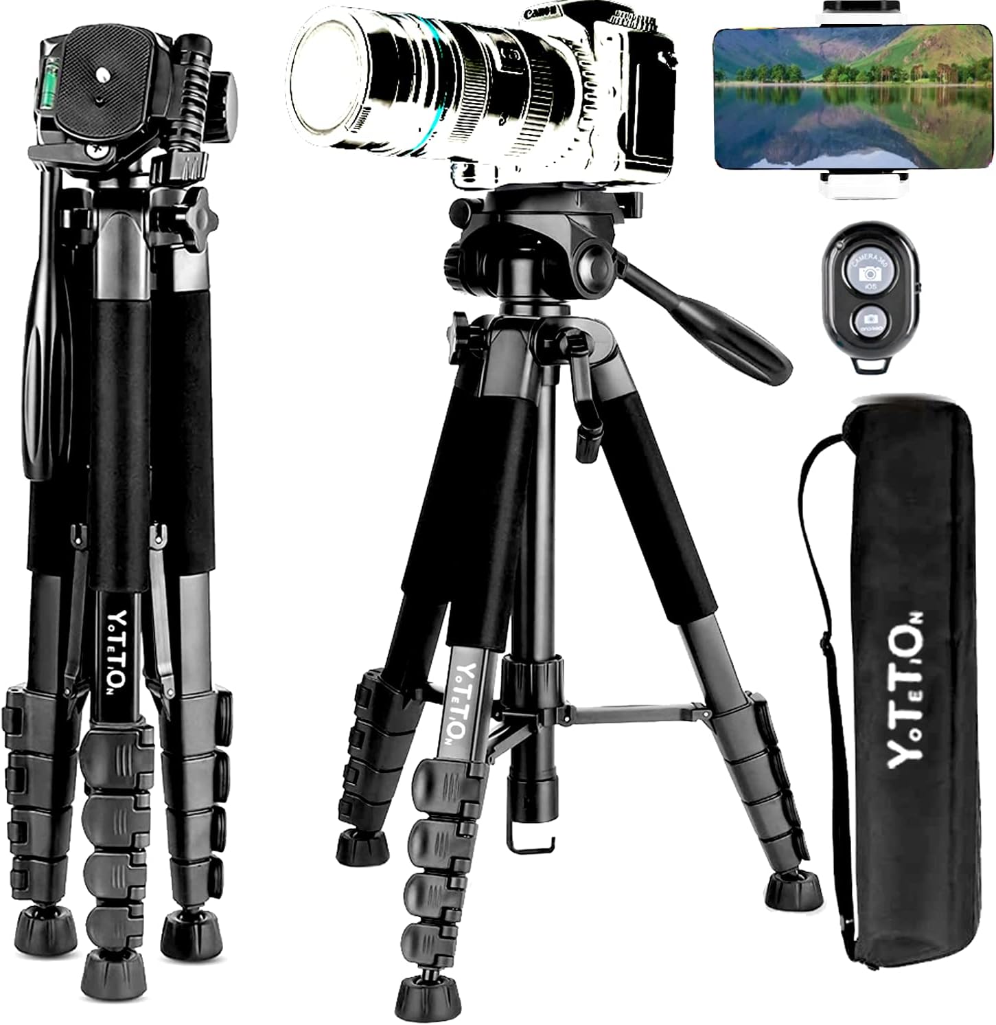 Amazon.com : YOTETION 67 Inch Camera Triangle Stand, 170cm Talking ...