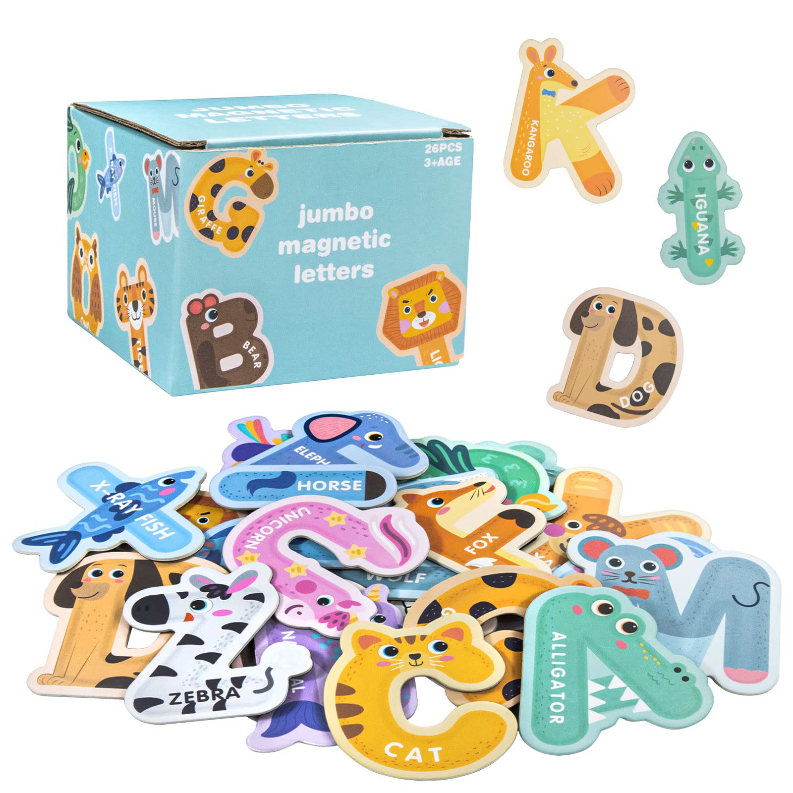 jumbo-magnetic-letters-26pcs-large-colorful-animal-shape-alphabet-toys