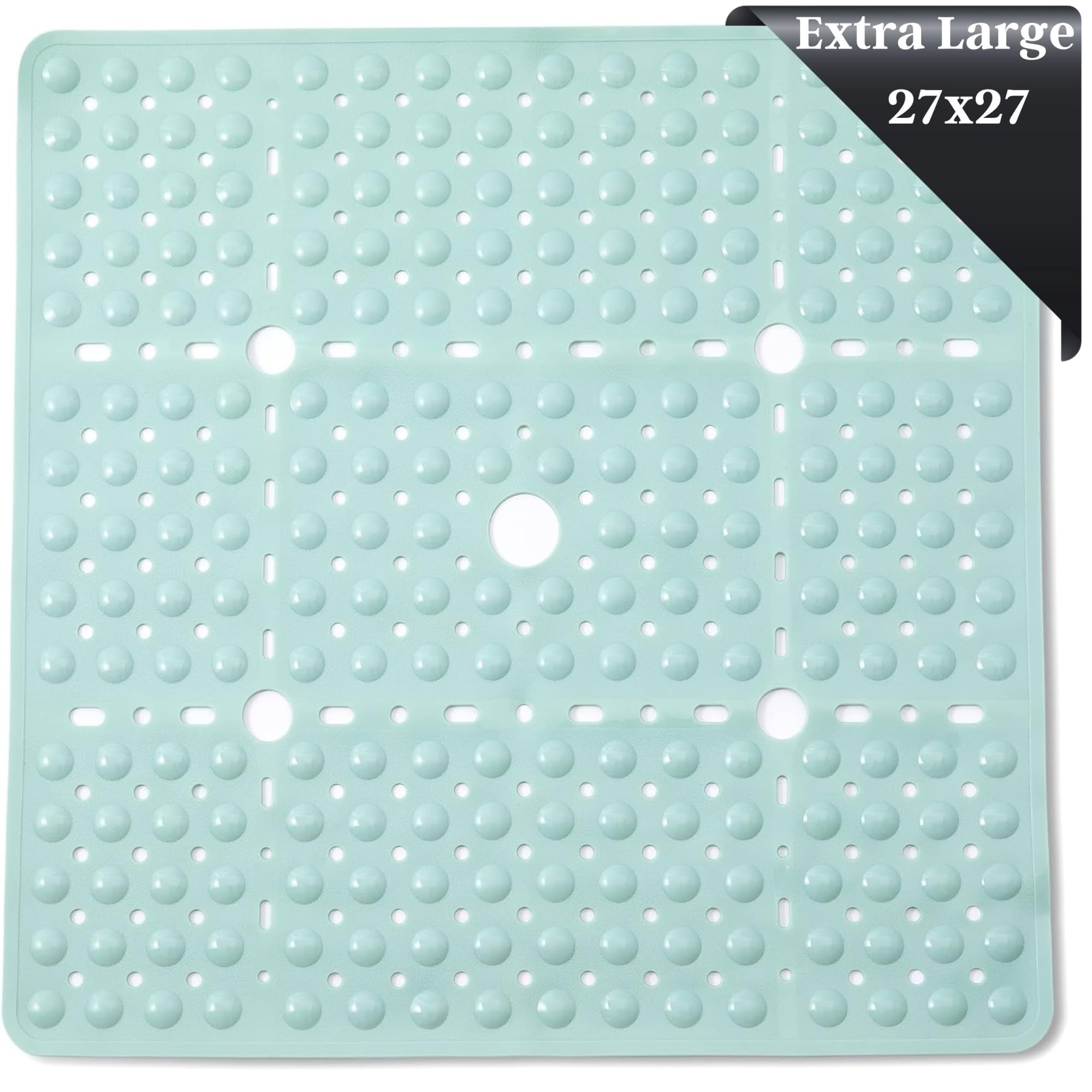 Amazon.com: ENKOSI Large 27 x 27 inch Square Non-Slip Shower Mat | Anti ...