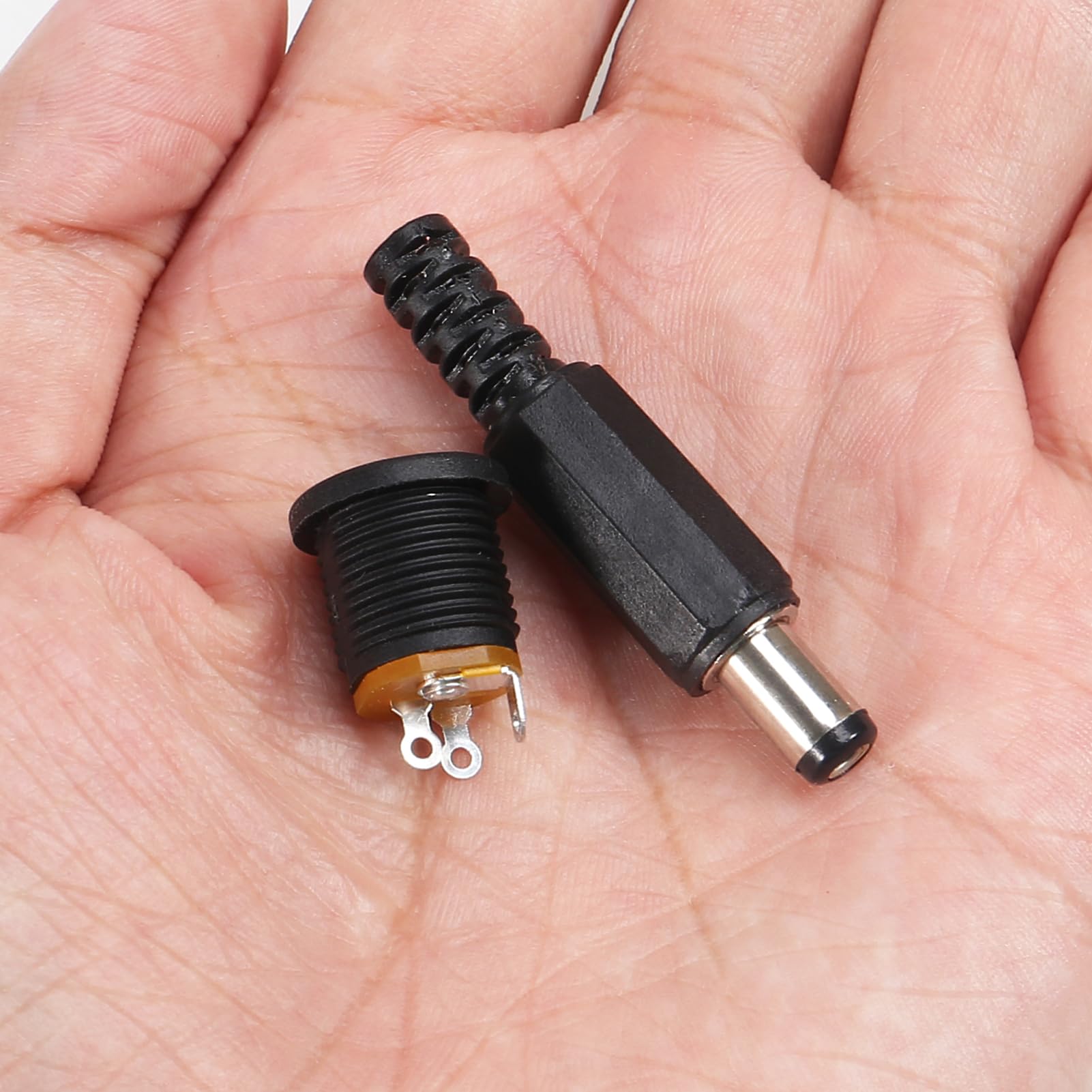 DC Power Jack DC Jack Plug 5.5x2.1mm 3A Male Female Connector – Solder ...