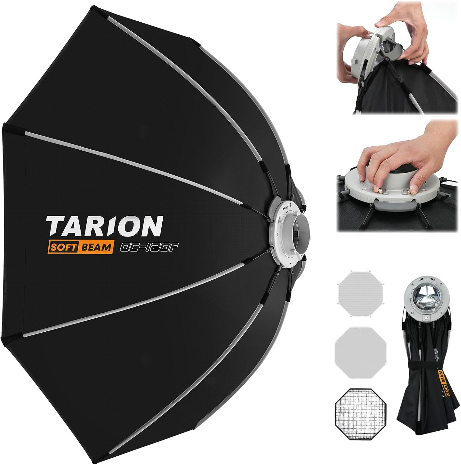 TARION Octabox Softbox Quick Release - 120cm/47in One-Step Setup ...