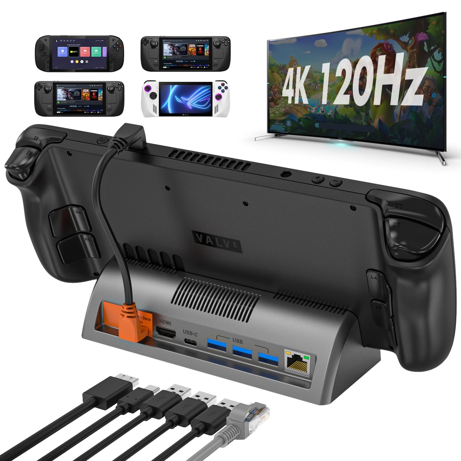 Amazon.com: RuntoGOL Docking Station for Steam Deck and Steam Deck OLED ...