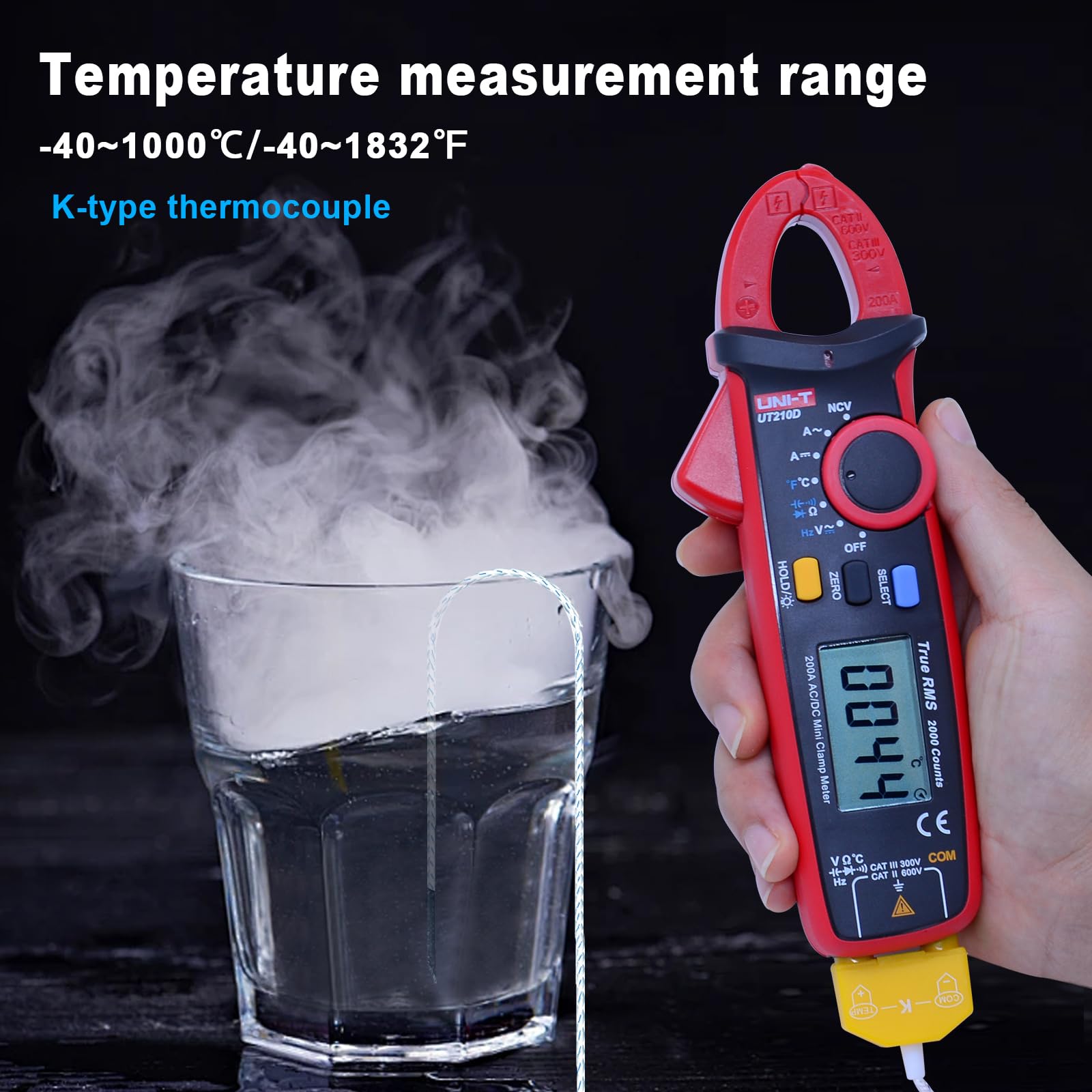 Snapklik.com : Mini Digital Clamp Meter, AC/DC Clamp Meter UT210D Amp ...