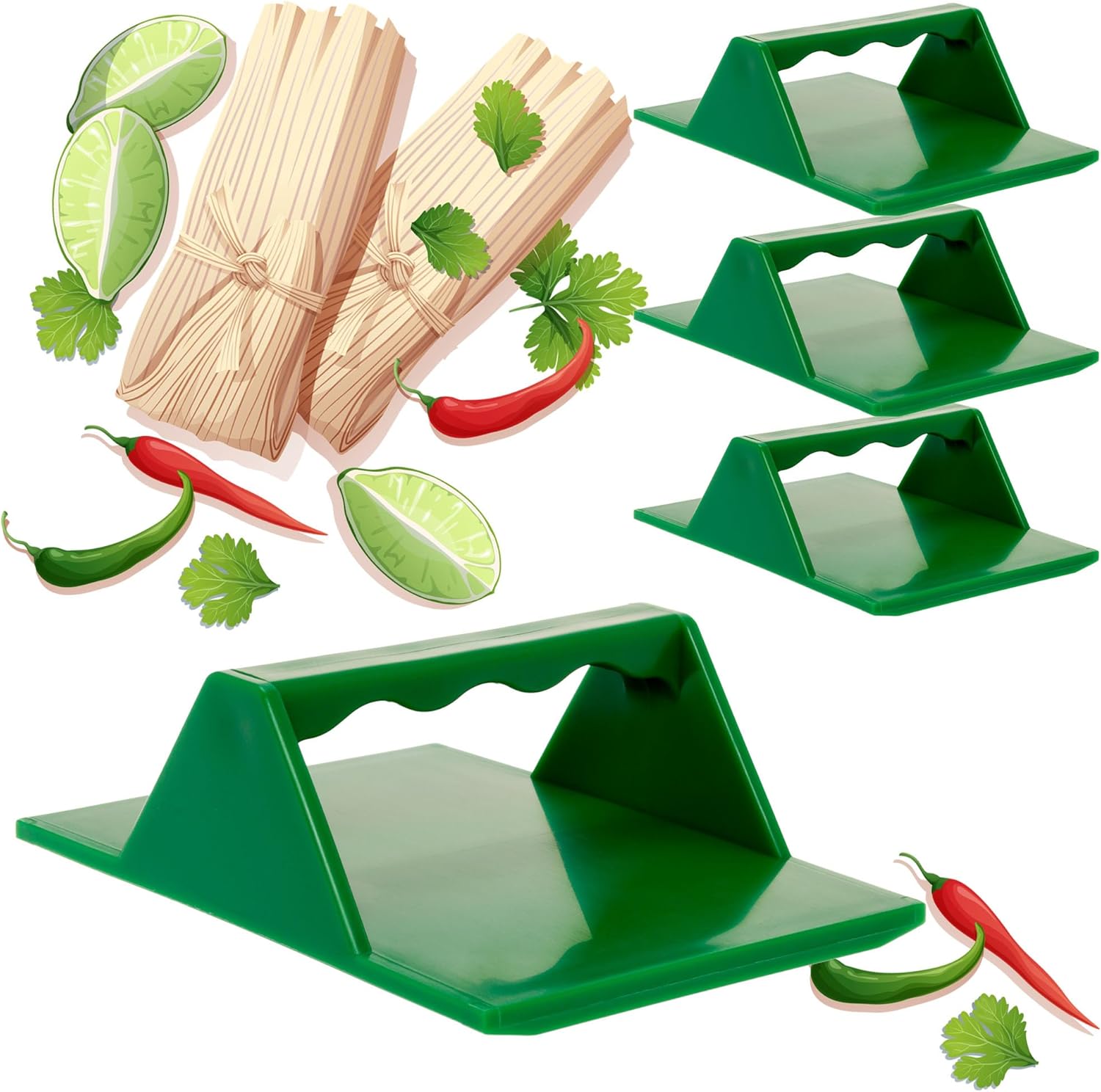 Amazon.com: Tamale Masa Spreader Tool (4 Pack, Green) Masa Spreader for Tamales, Espátula Para ...