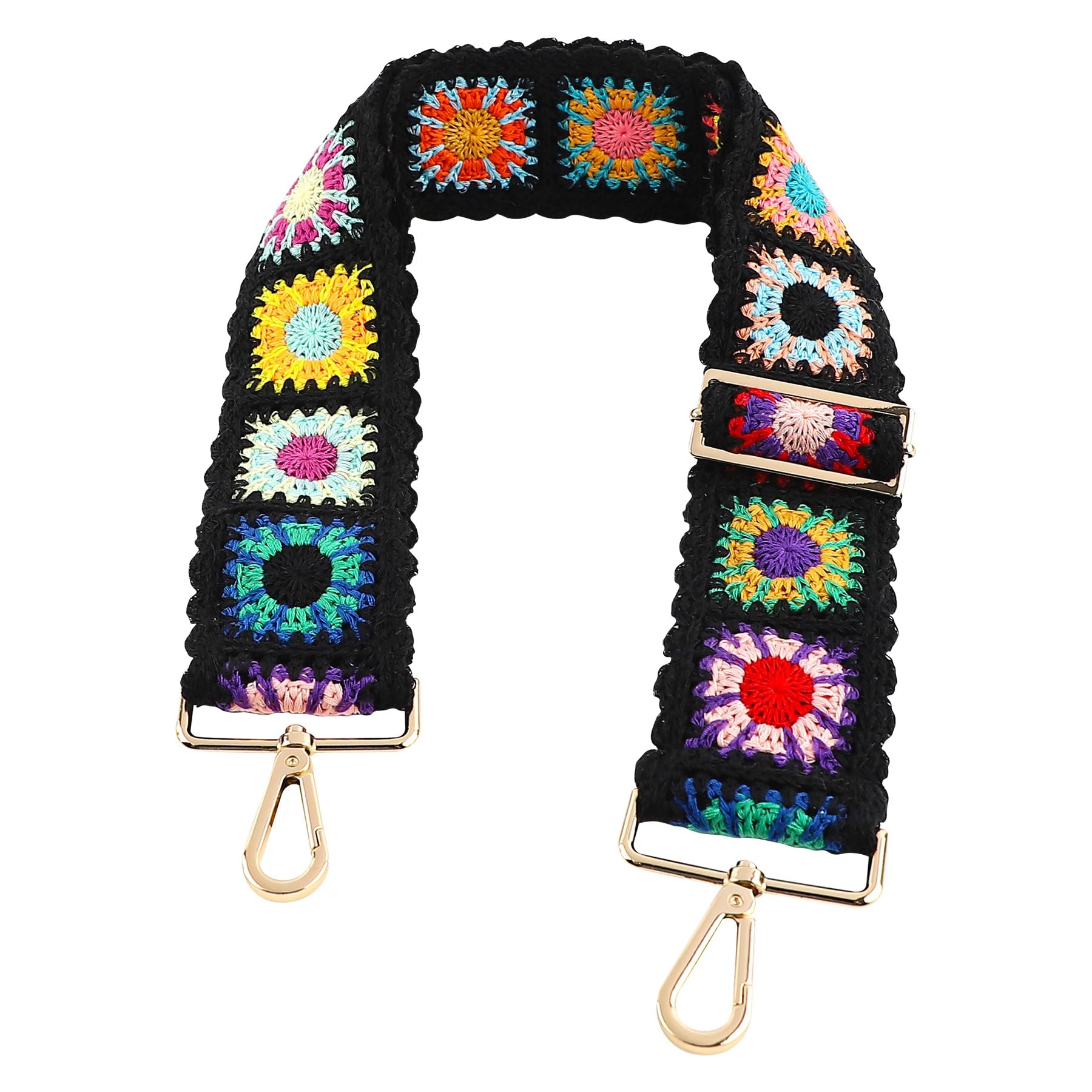 Amazon.com: Framendino, Crochet Flower Purse Straps Replacement ...