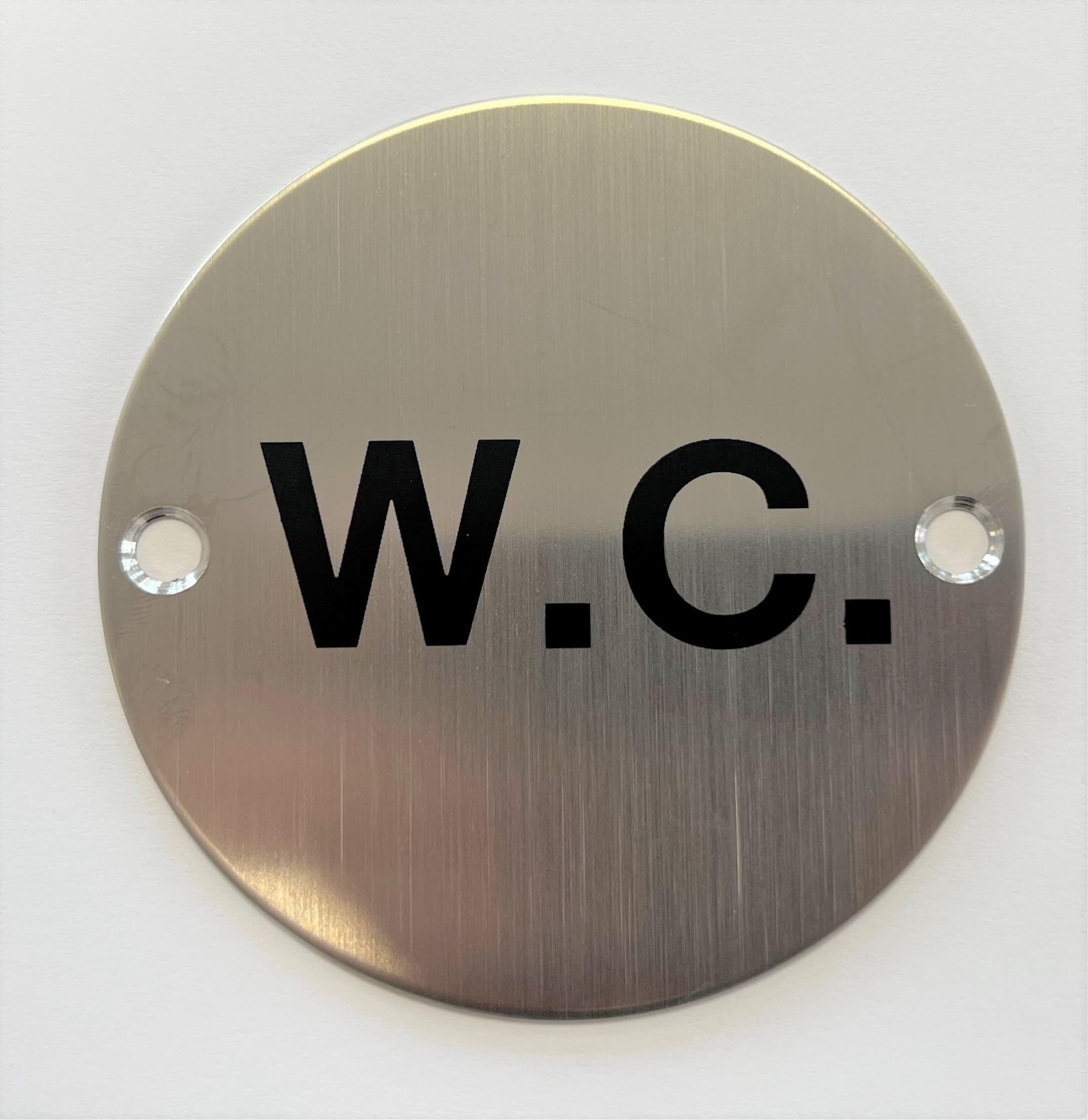Fire Door Guru® No Entry Door Sign - 76mm Disc - Stainless Steel Safety ...
