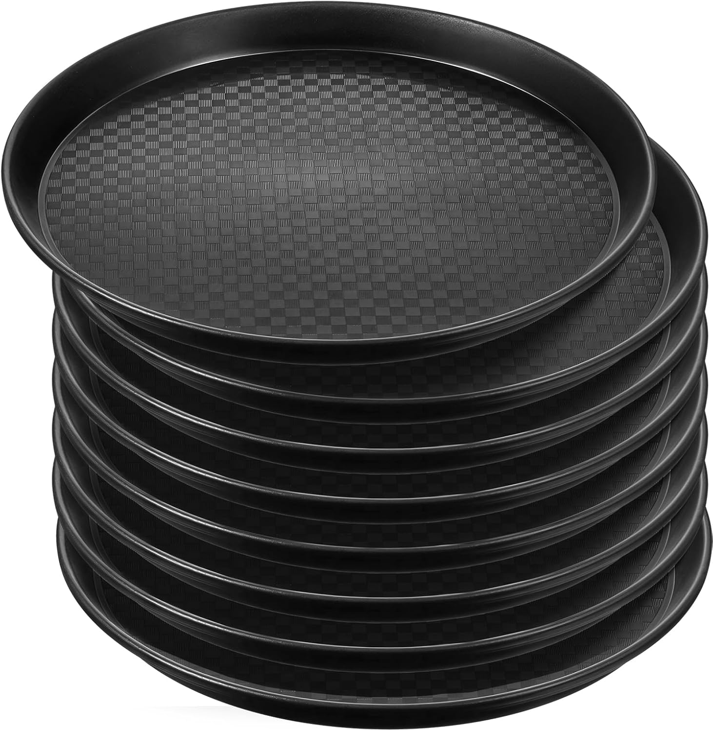 Amazon.com: LIQWEI 8 Pieces Restaurant Serving Tray, 11 Inch Black ...
