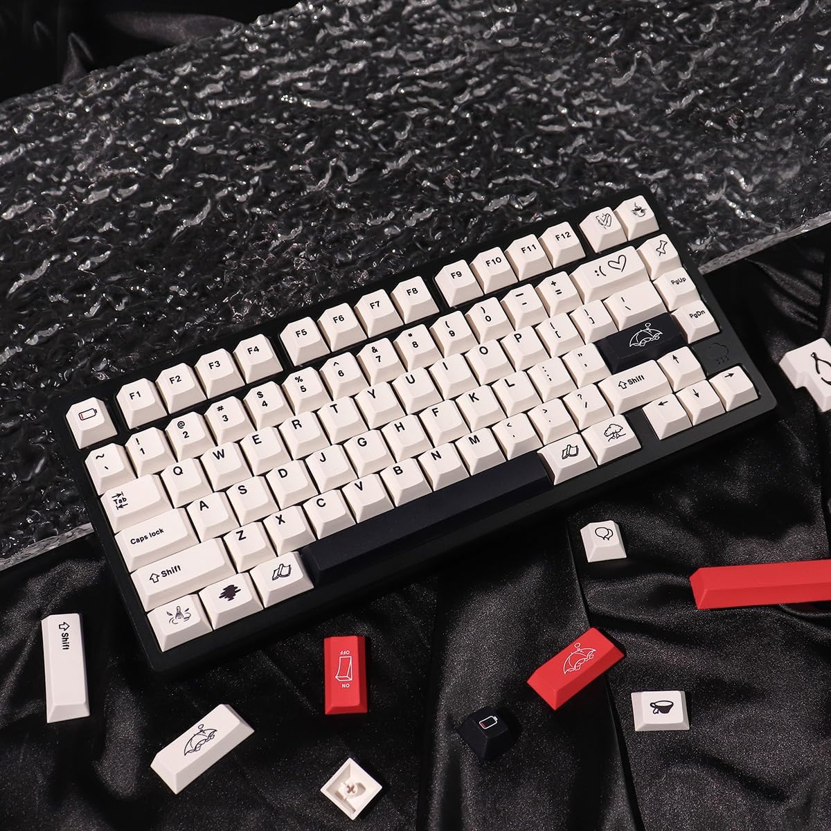 Amazon.com: mintcaps Retro PBT Keycaps, 160 Keys Cherry Profile Beige ...