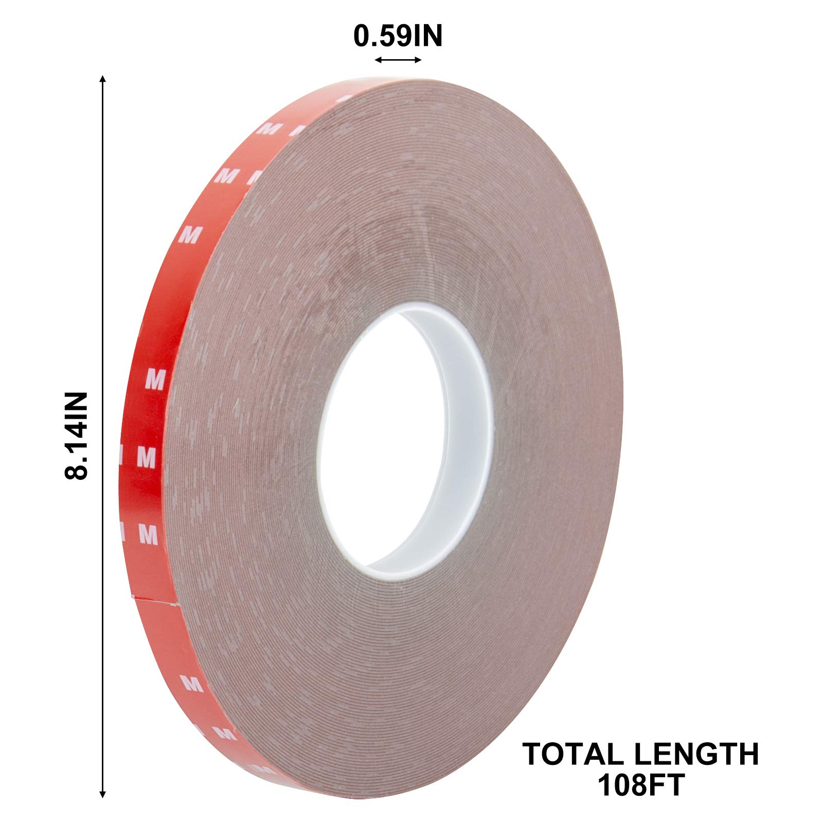 Snapklik.com : MYFAMIREA Double Sided Tape 0.59Inch X 108 Feet Heavy ...
